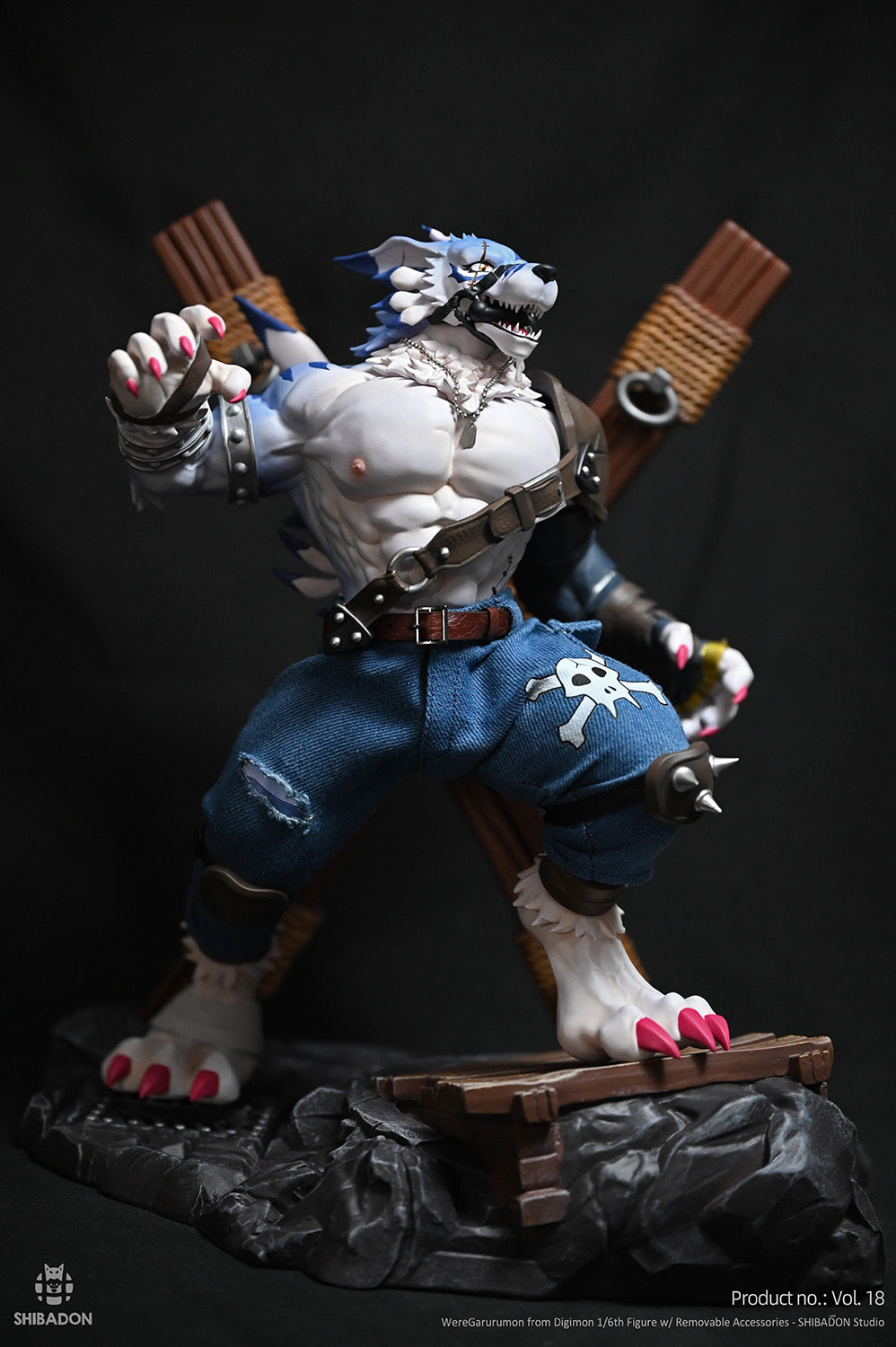 Digimon Shibadon Studio Were Garurumon Resin Statue [PRE-ORDER]