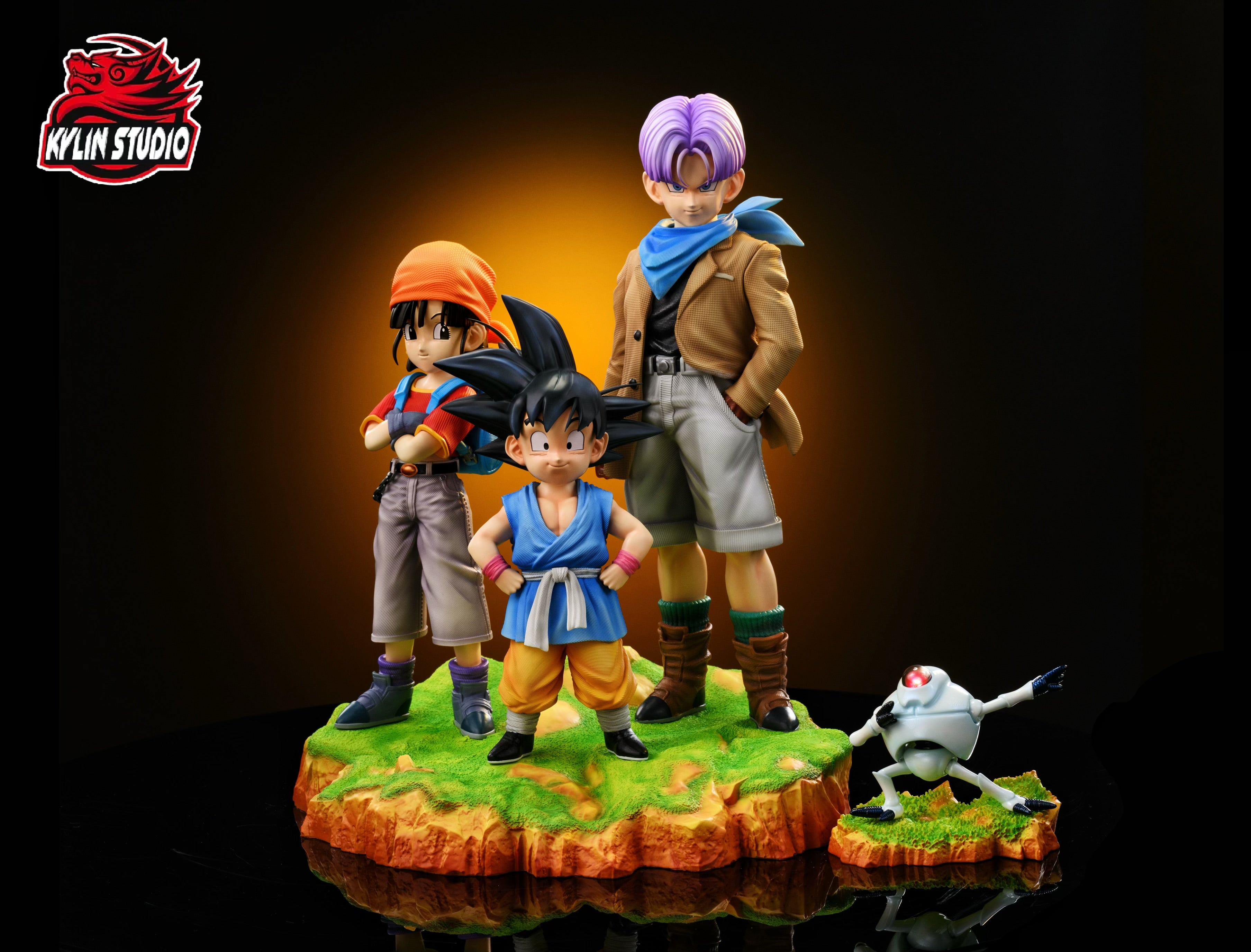 Dragon Ball Kylin Studio Goku x Trunks x Pan x Giroud Resin Statue ...