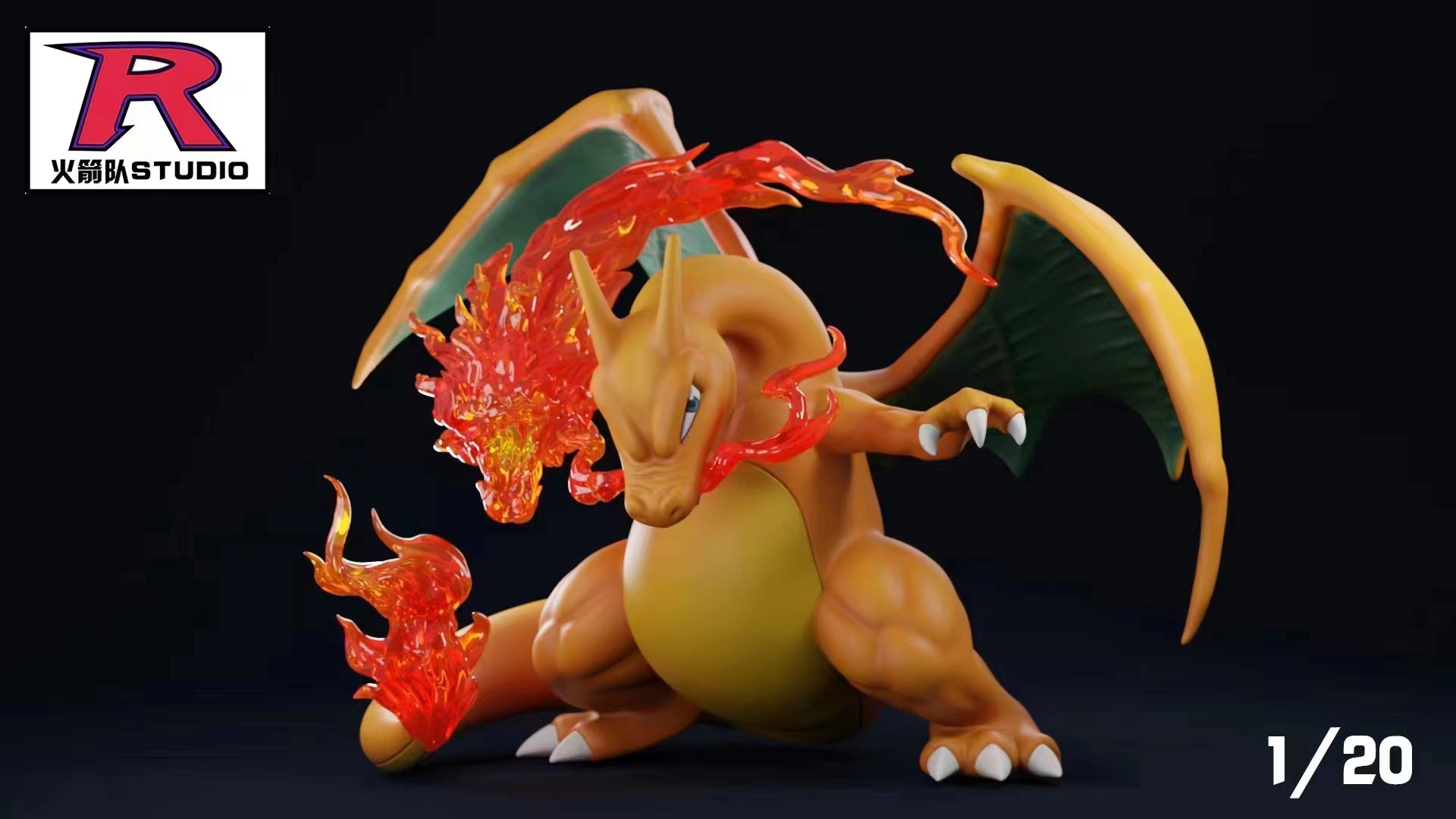 Pokemon Team Rocket Studio Charizard Dragon Punch Resin Statue ...