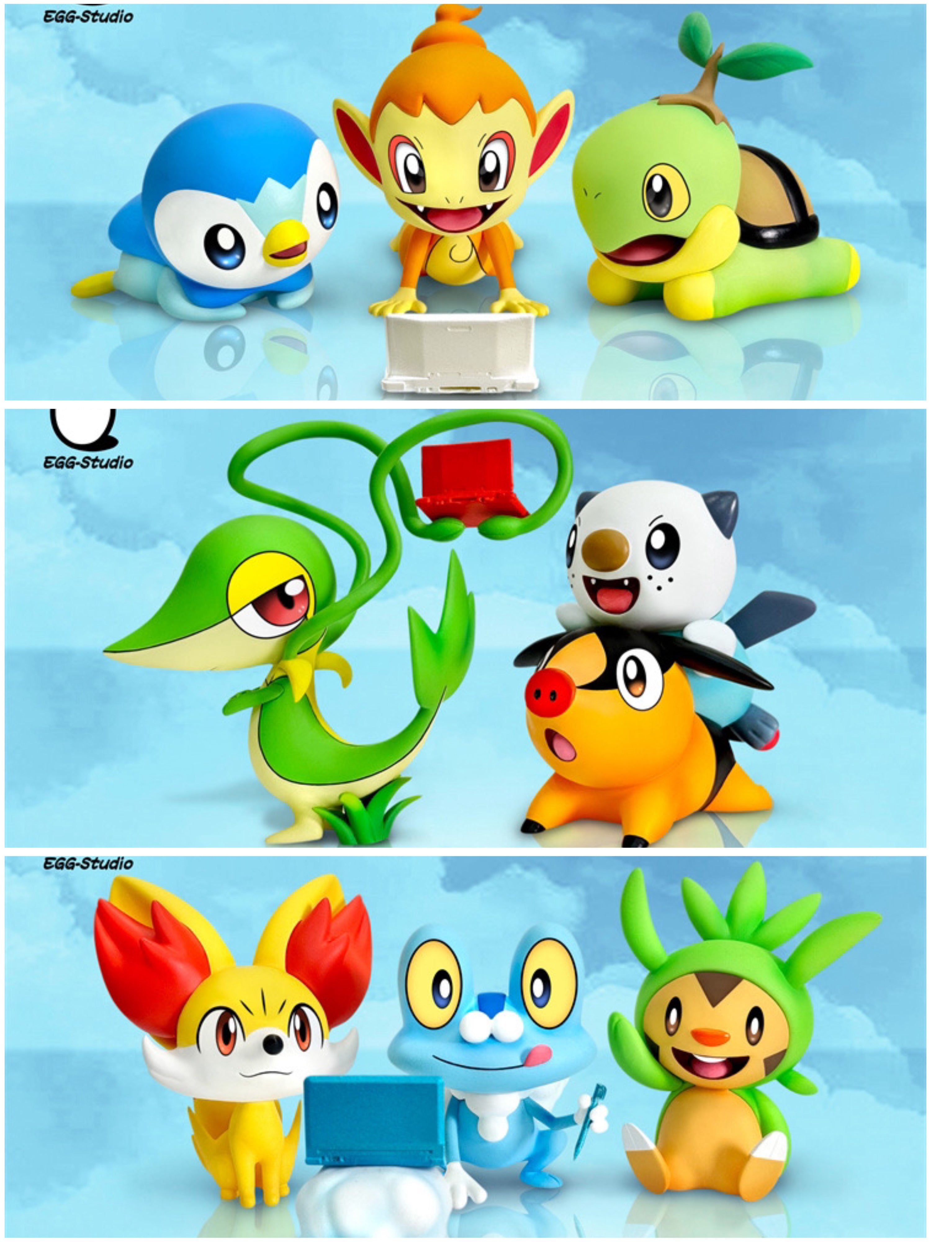 Pokemon EGG Studio Quarter Fifth Sixth Generation Resin Statue ...