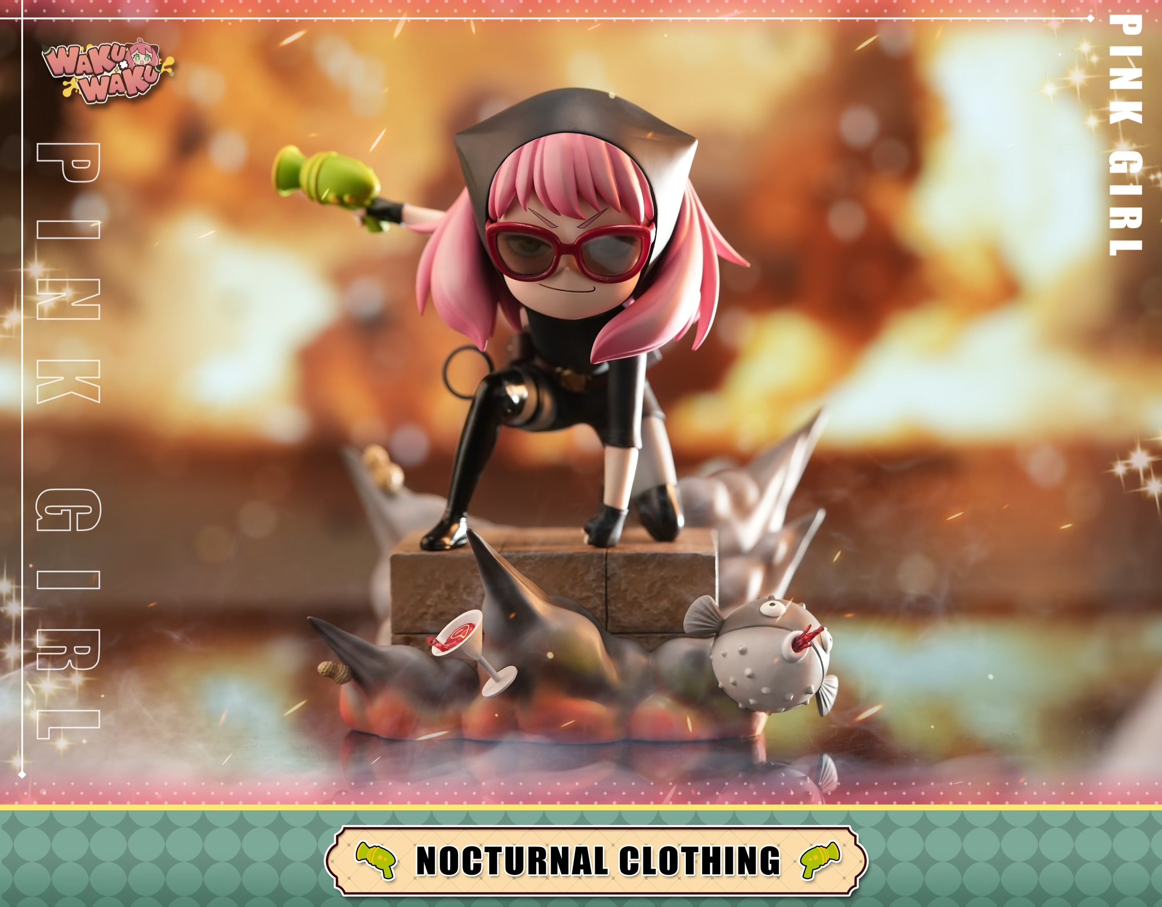 Spy x Family WakuWaku Studio Black Clothes Anya Resin Statue ...