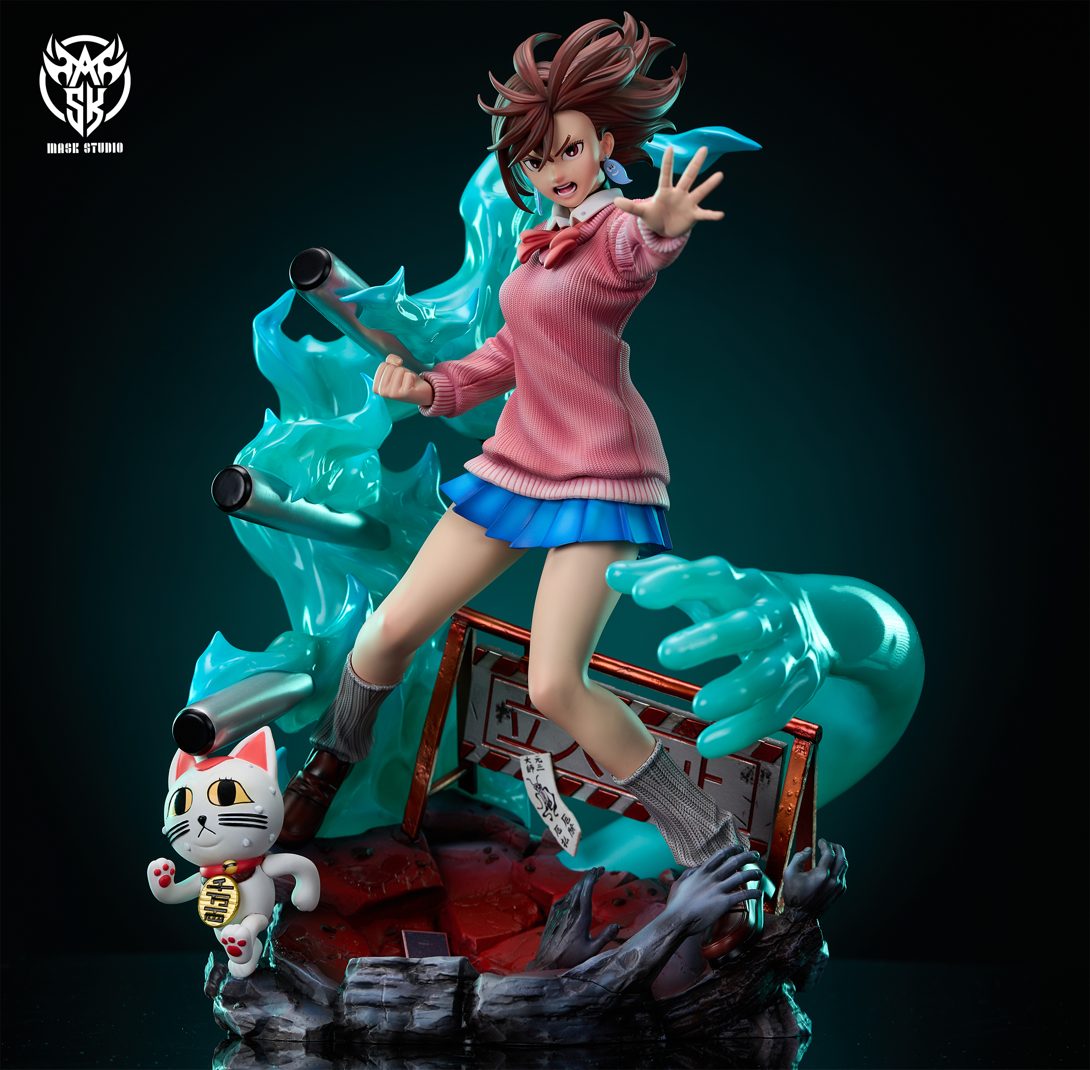 Dandadan Mask Studio Ayase Momo Resin Statue – ClubHouse Statues