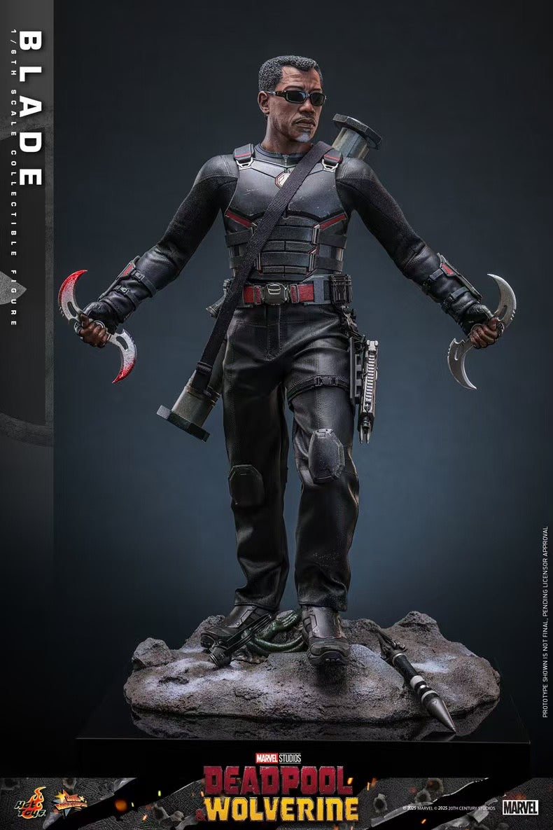 Marvel Hot Toys Blade Deadpool x Wolverine Movie Masterpiece Blade Lic ...