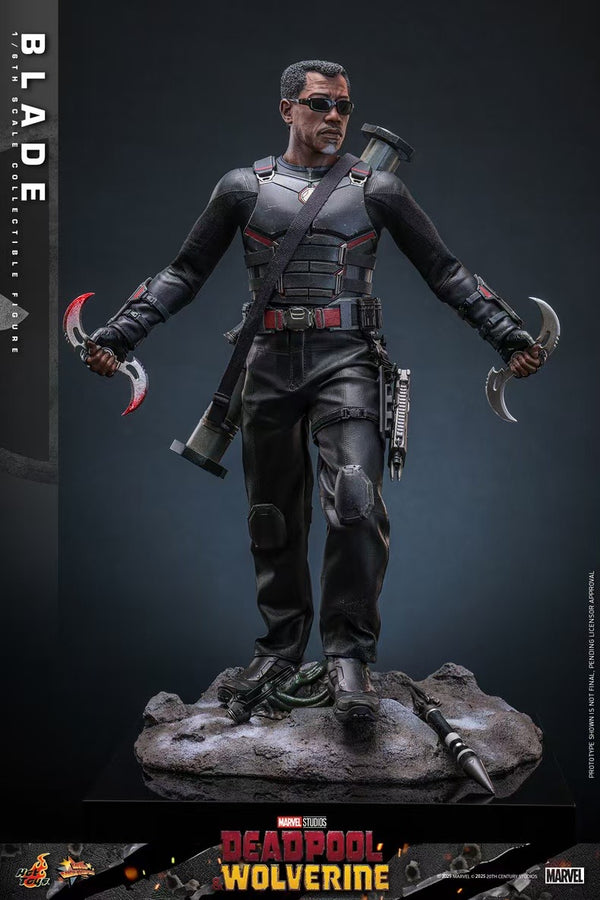 Marvel Hot Toys Blade Deadpool x Wolverine Movie Masterpiece Blade Lic ...