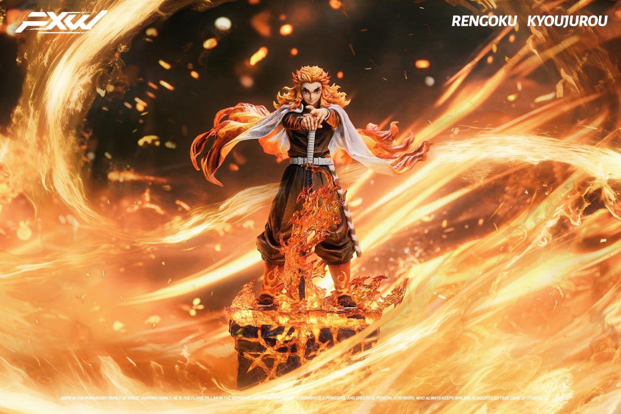 Demon Slayer FXW Studio Flame Hashira Rengoku Kyojuro Resin Statue ...