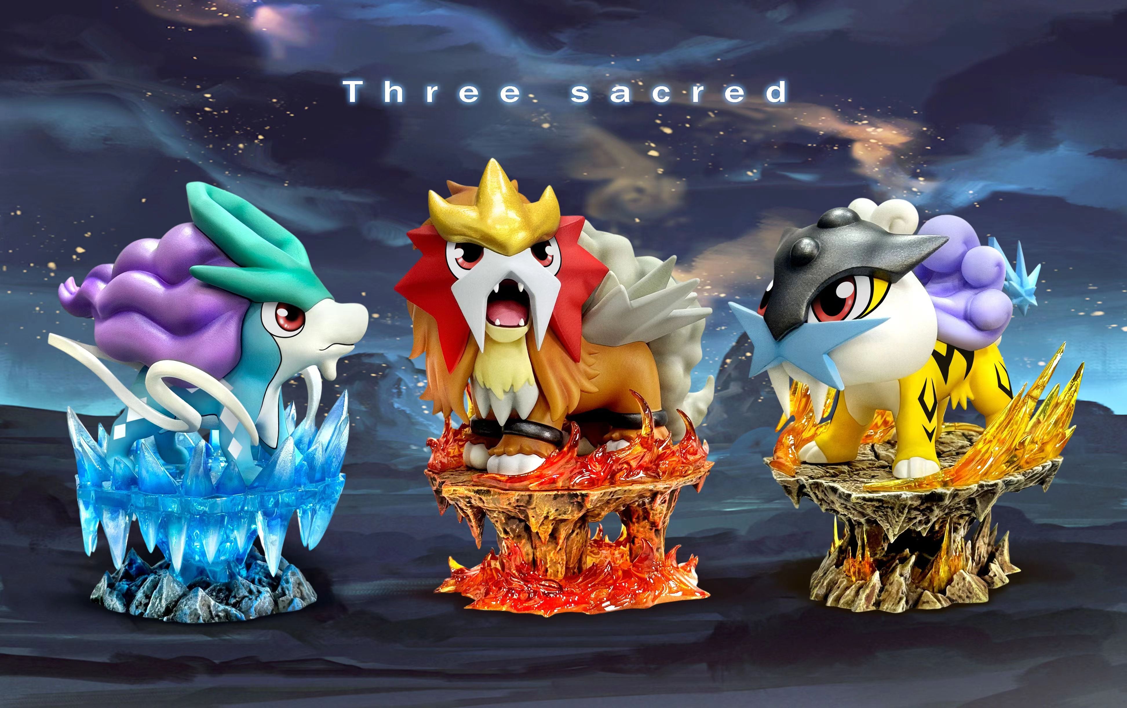 Pokemon PPAP Studio Suicune x Raikou x Entei Three Sacred Fatty Series ...