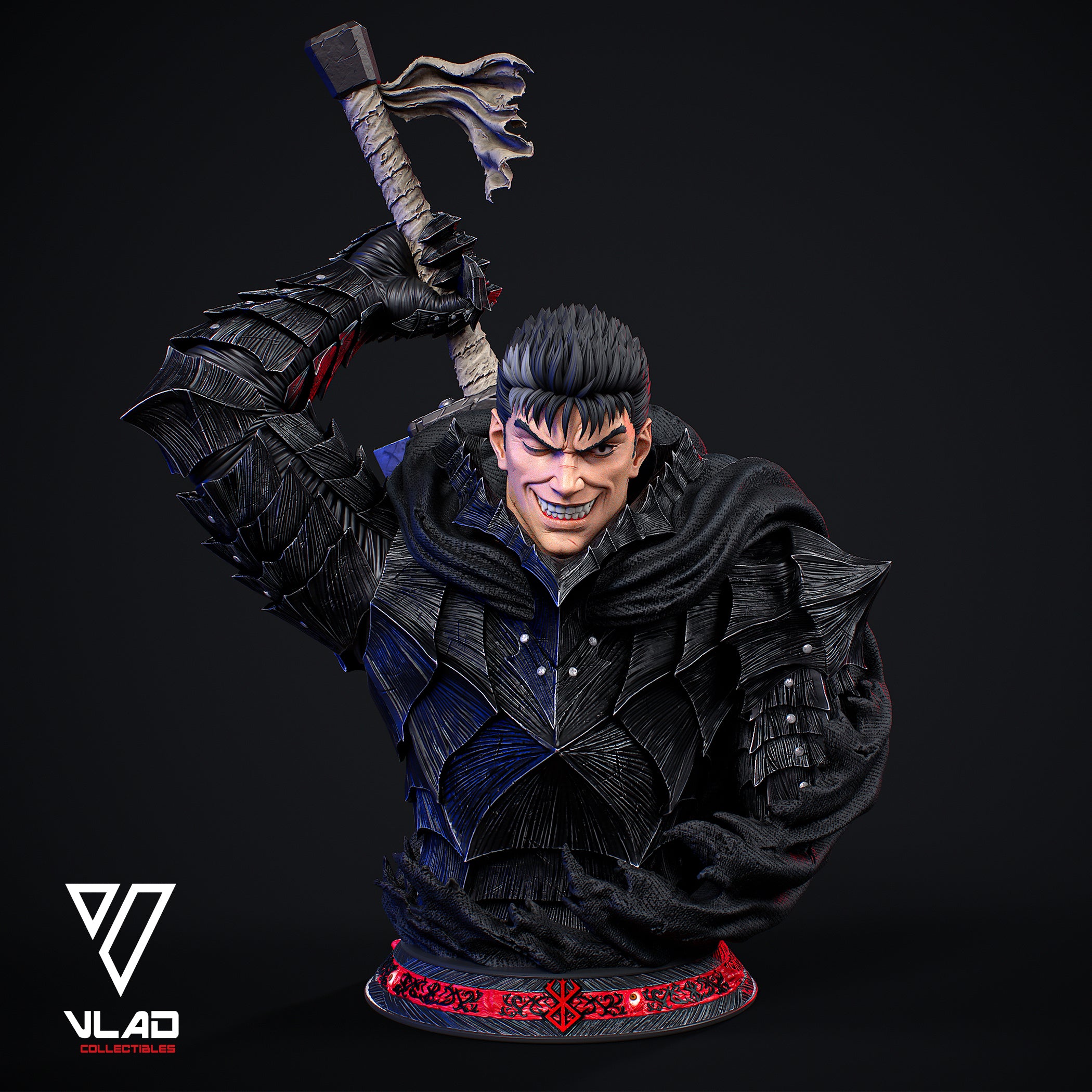 Berserk Vlad Collectibles Studio Guts Bust Resin Statue - Preorder