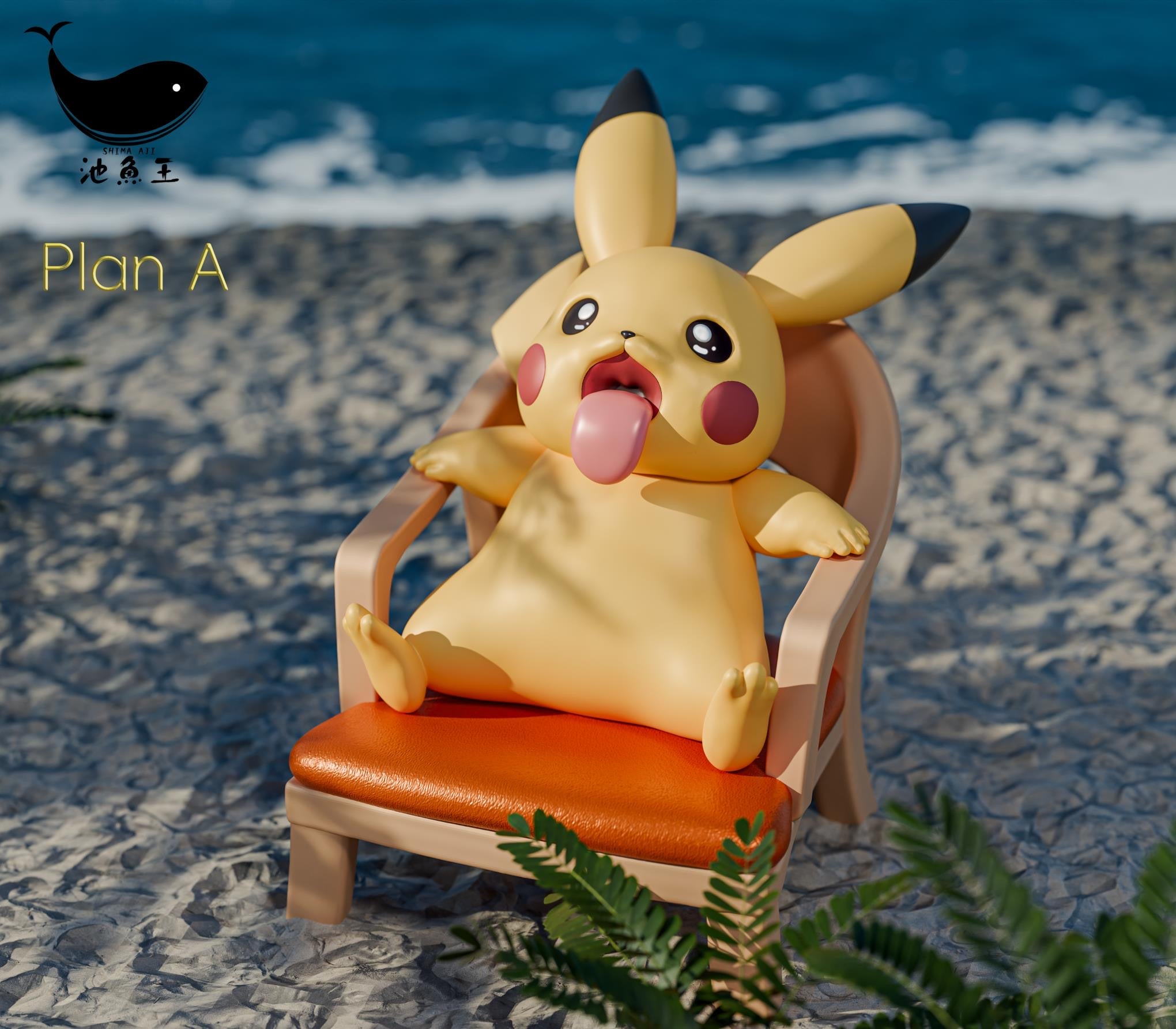 Pokemon Shima Aji Studio Summer Pikachu Resin Statue [PRE-ORDER]