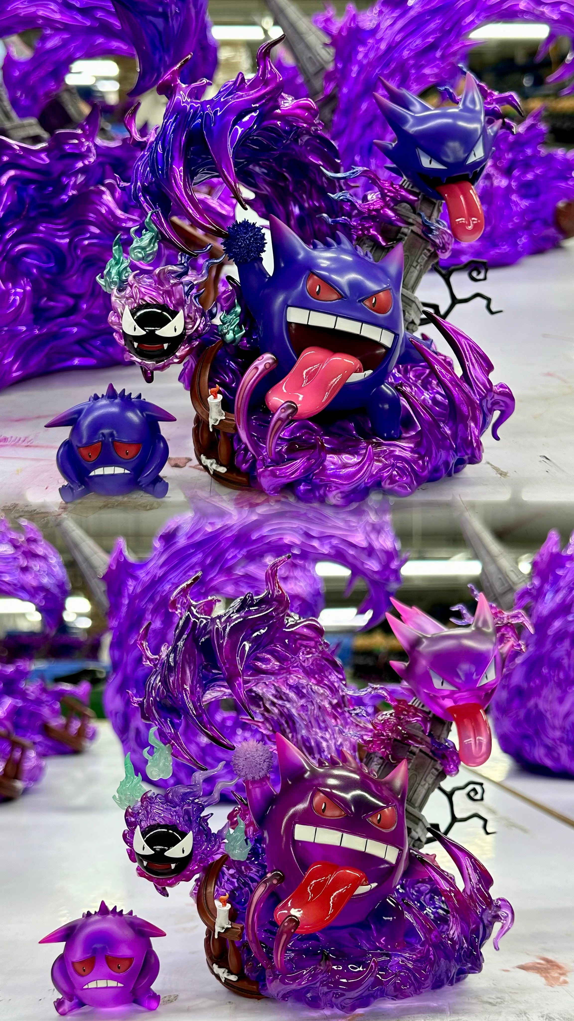 Pokemon ZooK Factory Studio Gengar Evolution Set Resin Statue ...