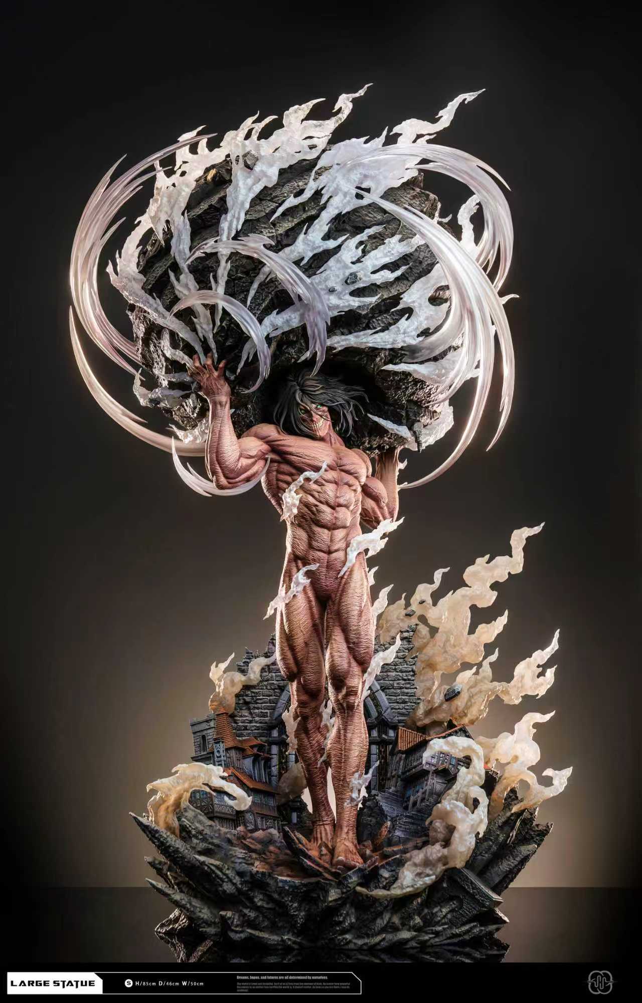Attack on Titan Hertz Studio Eren Titan Lifting a Rock Resin Statue ...