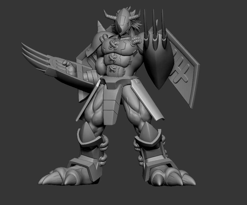 Digimon Qiao Wu Mo Wan Studio WarGreymon Resin Statue – ClubHouse Statues