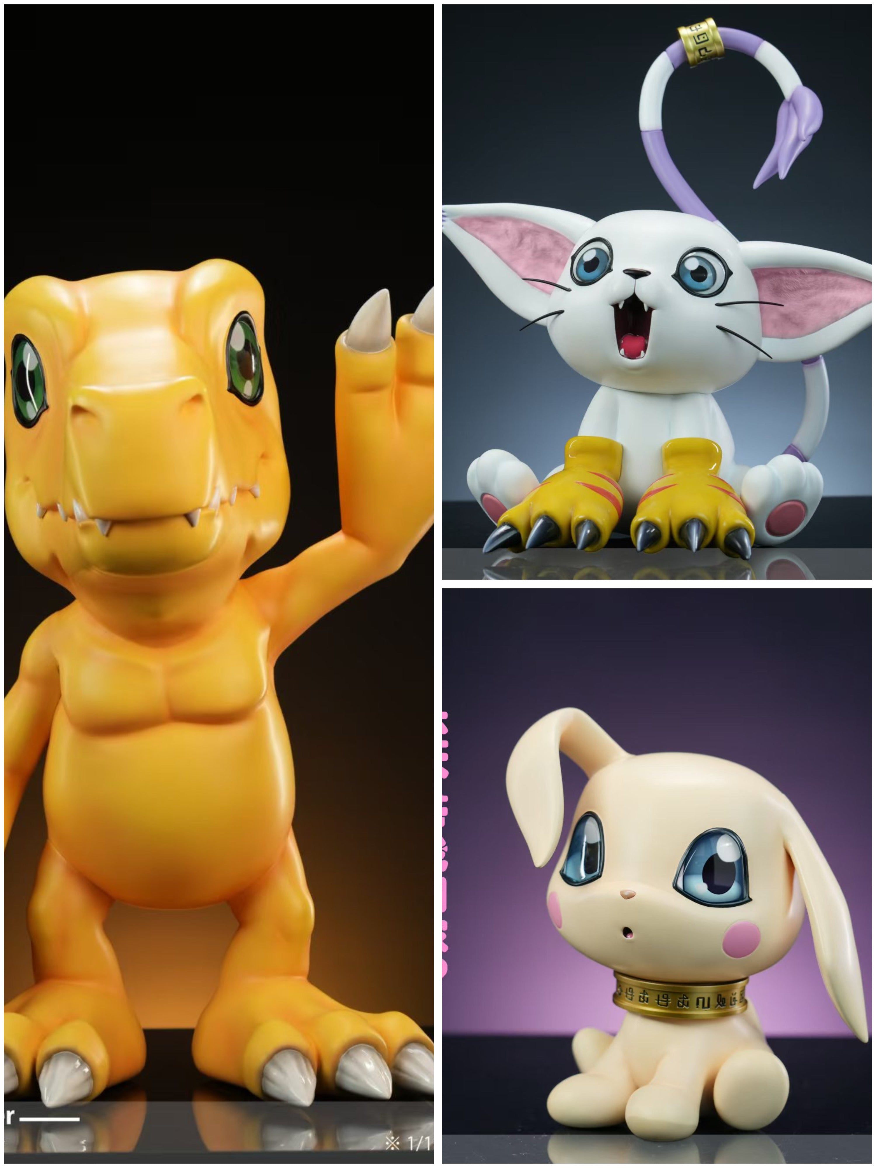 Digimon Mine Studio Agumon x Tailmon x Plotmon Resin Statue [PRE-ORDER