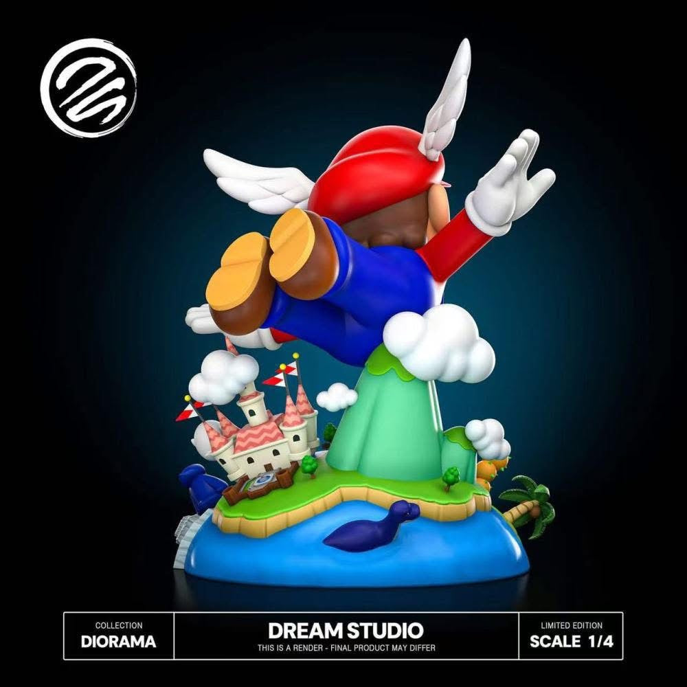 Super Mario Bros Dream Studio Super Mario 64 Diorama Resin Statue ...