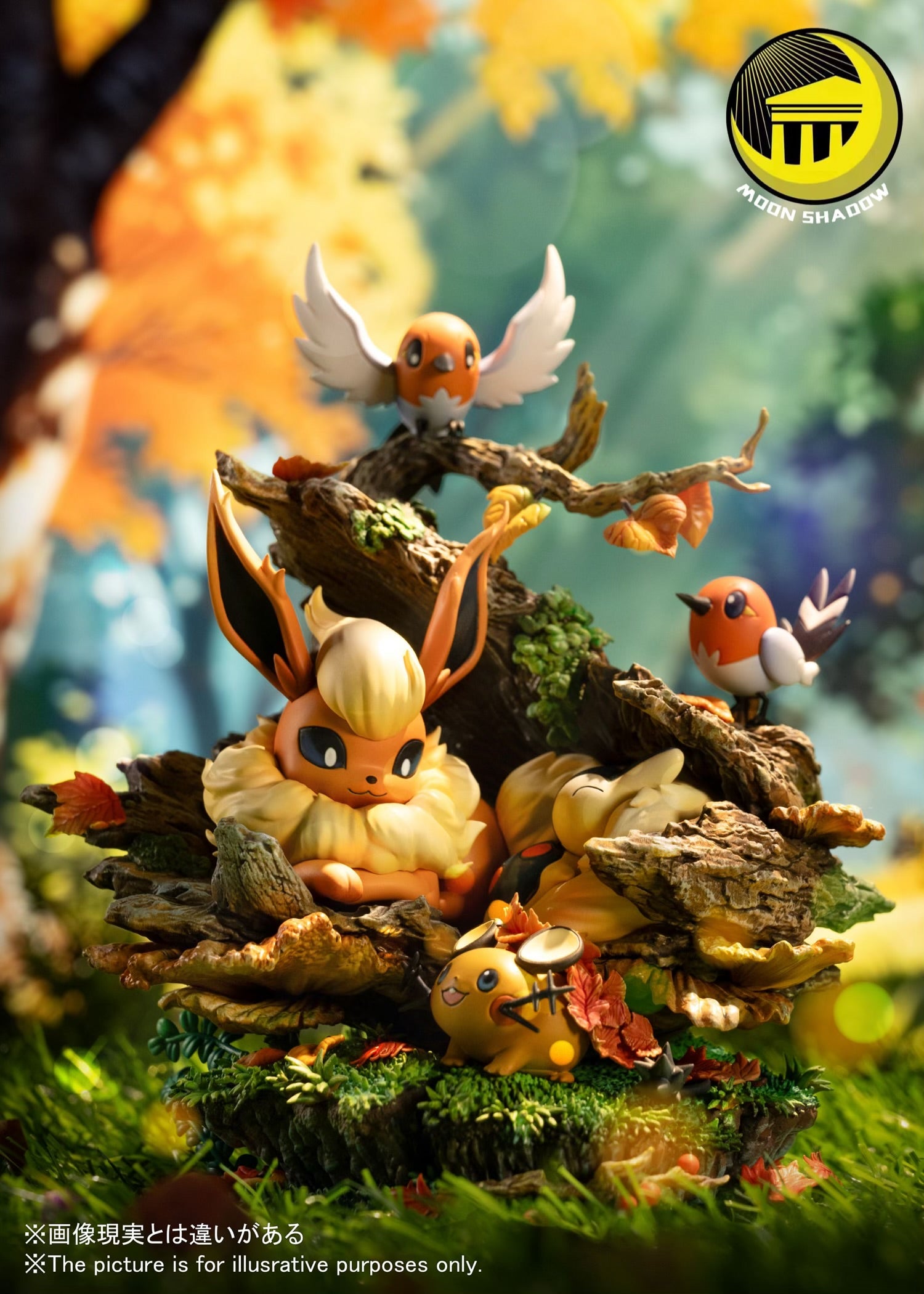 Pokemon Moon Shadow Studio Flareon Group Resin Statue – ClubHouse Statues