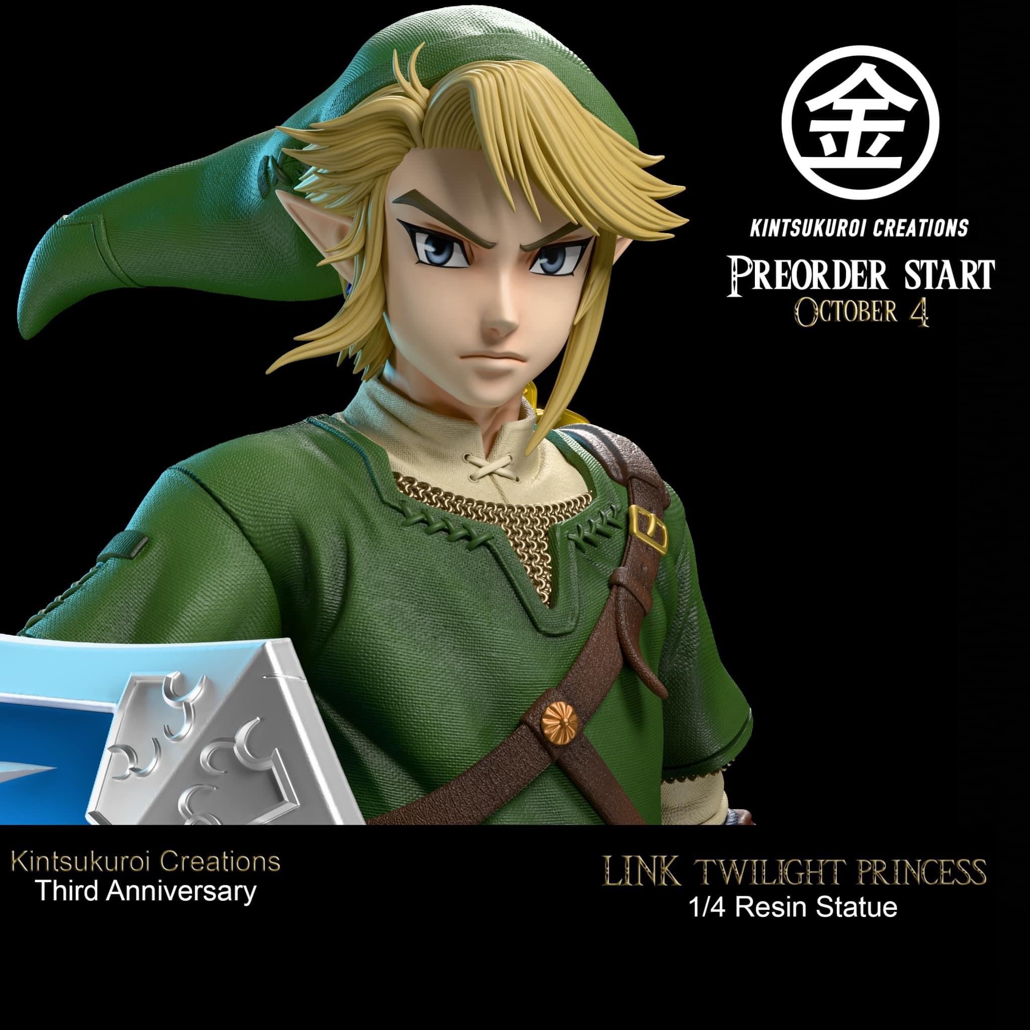 The Legend Of Zelda Kintsukuroi Creations Link Twilight Princess Resin ...