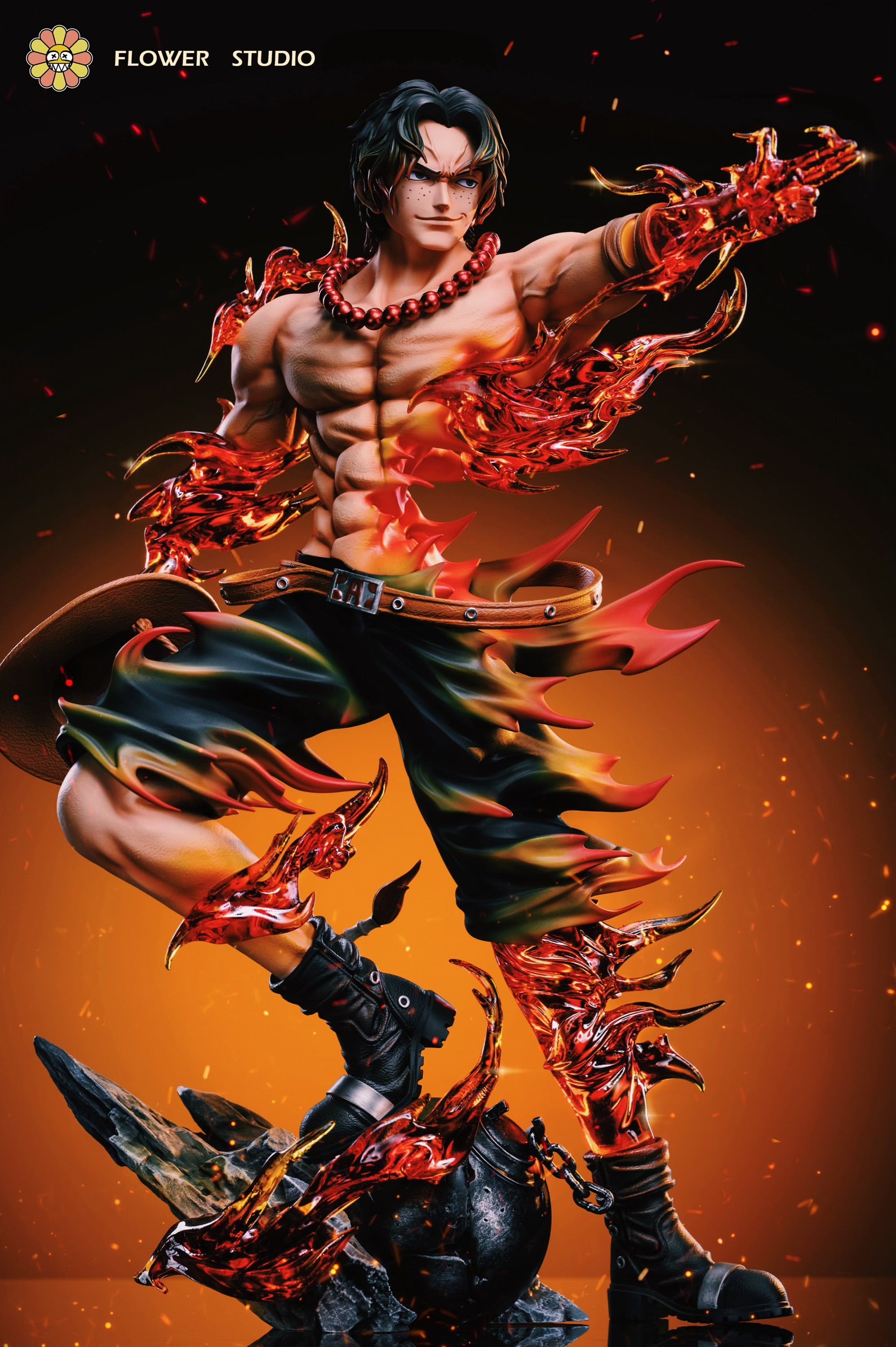 One Piece Flower Studio Portgas D Ace Resin Statue - Preorder