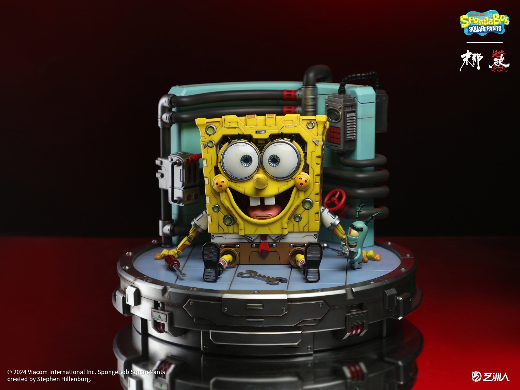 Spongebob Manas Studio Mechanical Spongebob Licensed Resin Statue ...