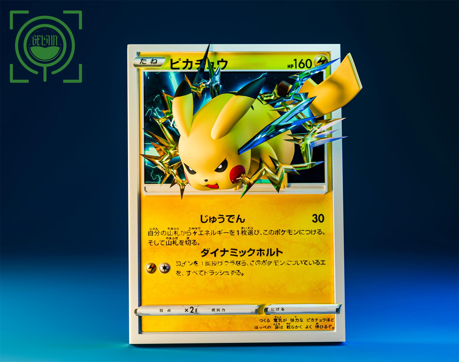 Pokemon Geisha Studio Pikachu Card V2 Resin Statue – ClubHouse Statues