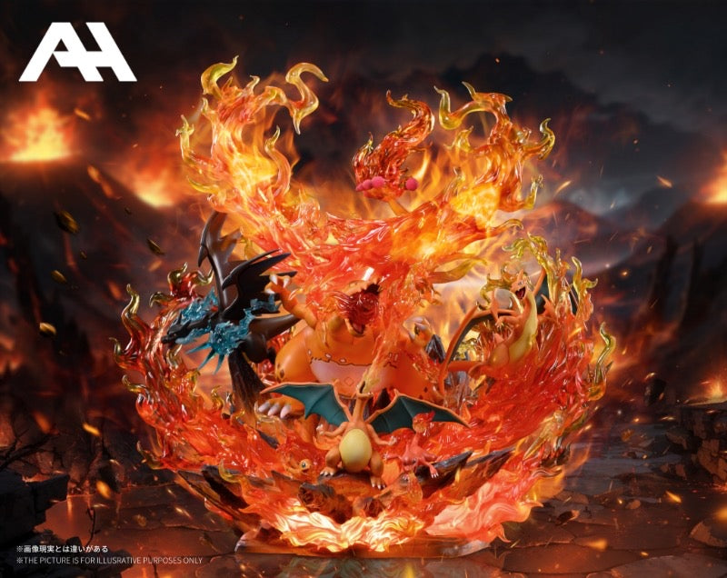 Pokemon AH Studio Dynamax Charizard Family Resin Statue – ClubHouse Statues