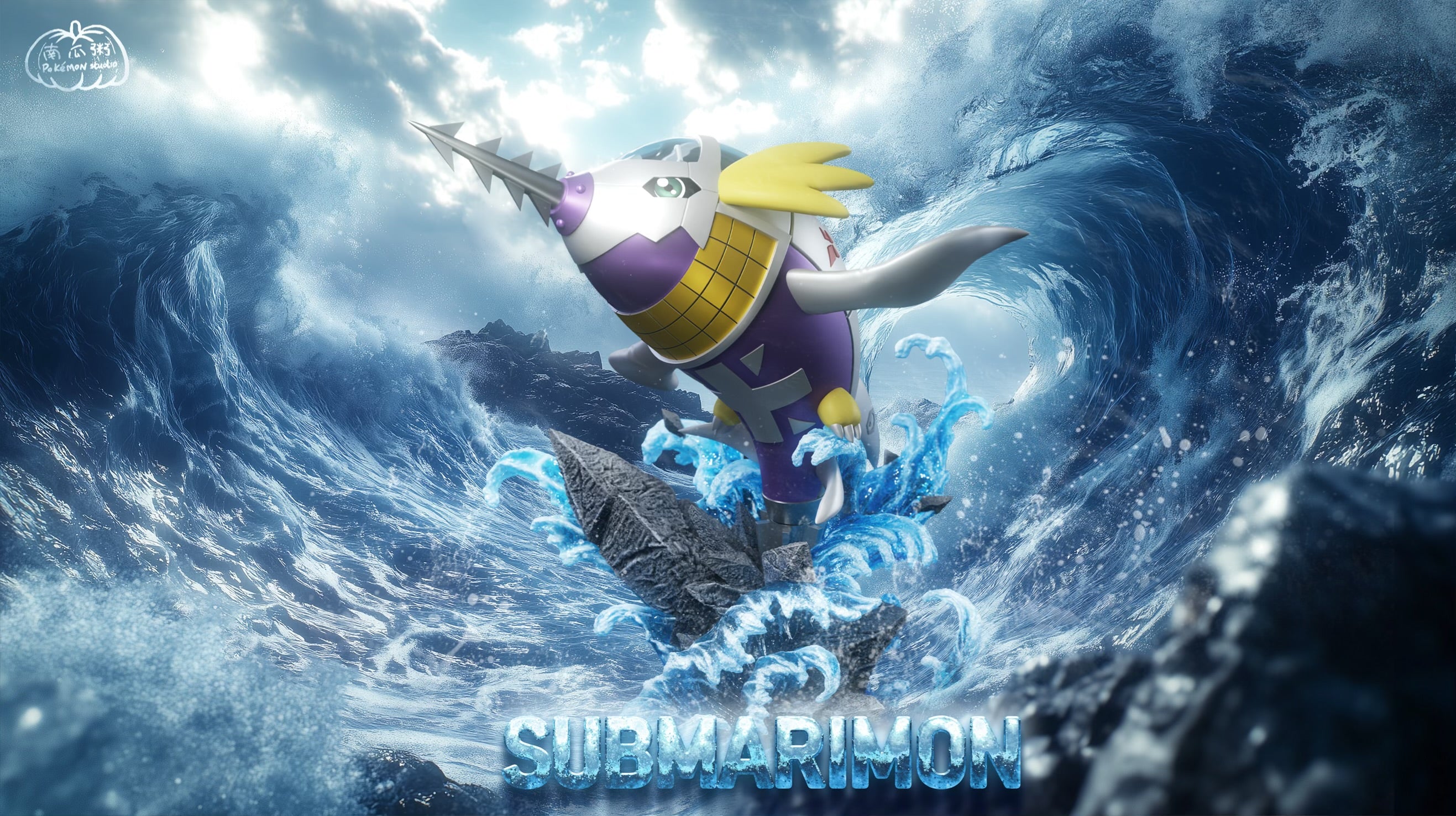 Digimon Nan Gua Zhou Studio Submarimon Resin Statue – ClubHouse Statues