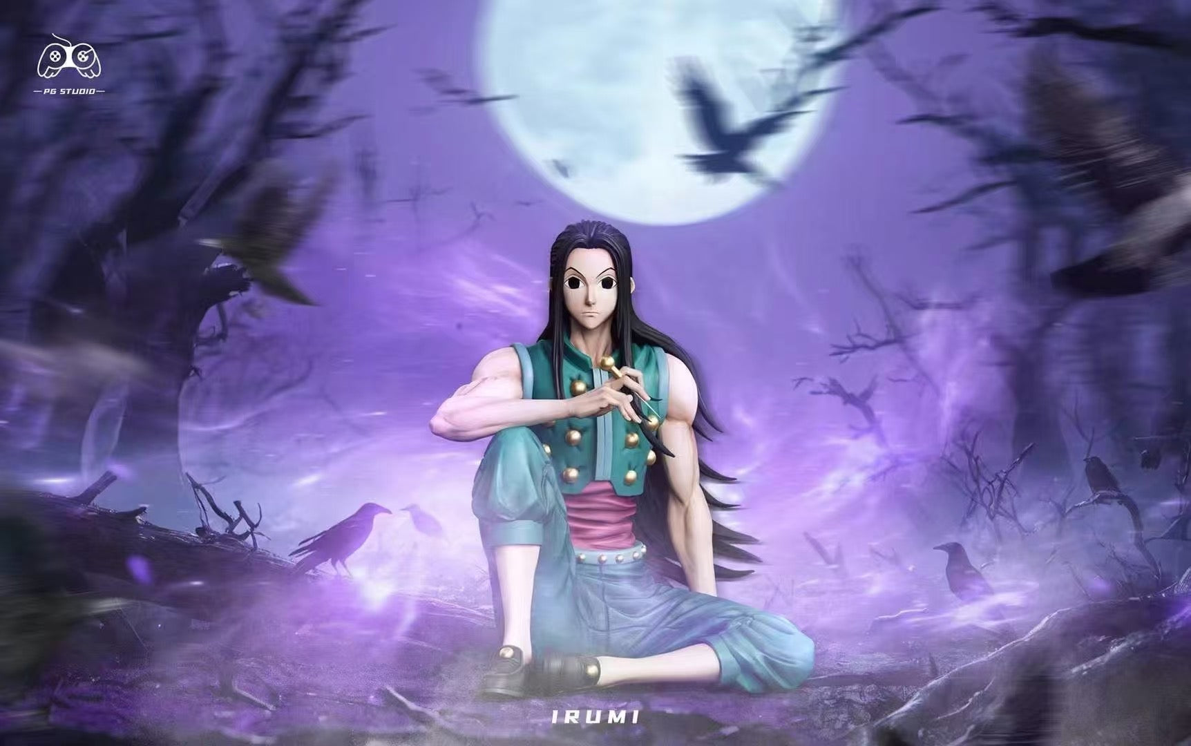 Hunter x Hunter PG Studio Sitting Illumi Zoldyck Resin Statue ...