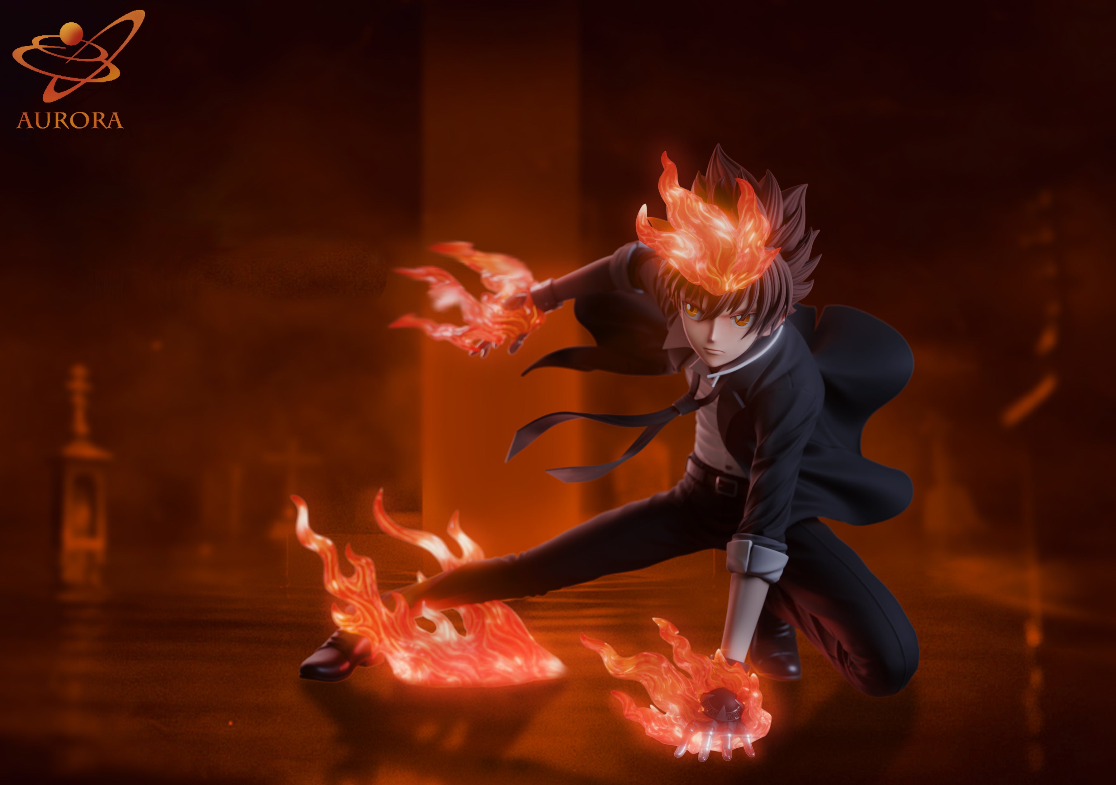Katekyo Hitman Reborn Aurora Studio Sawada Tsunayoshi Resin Statue ...