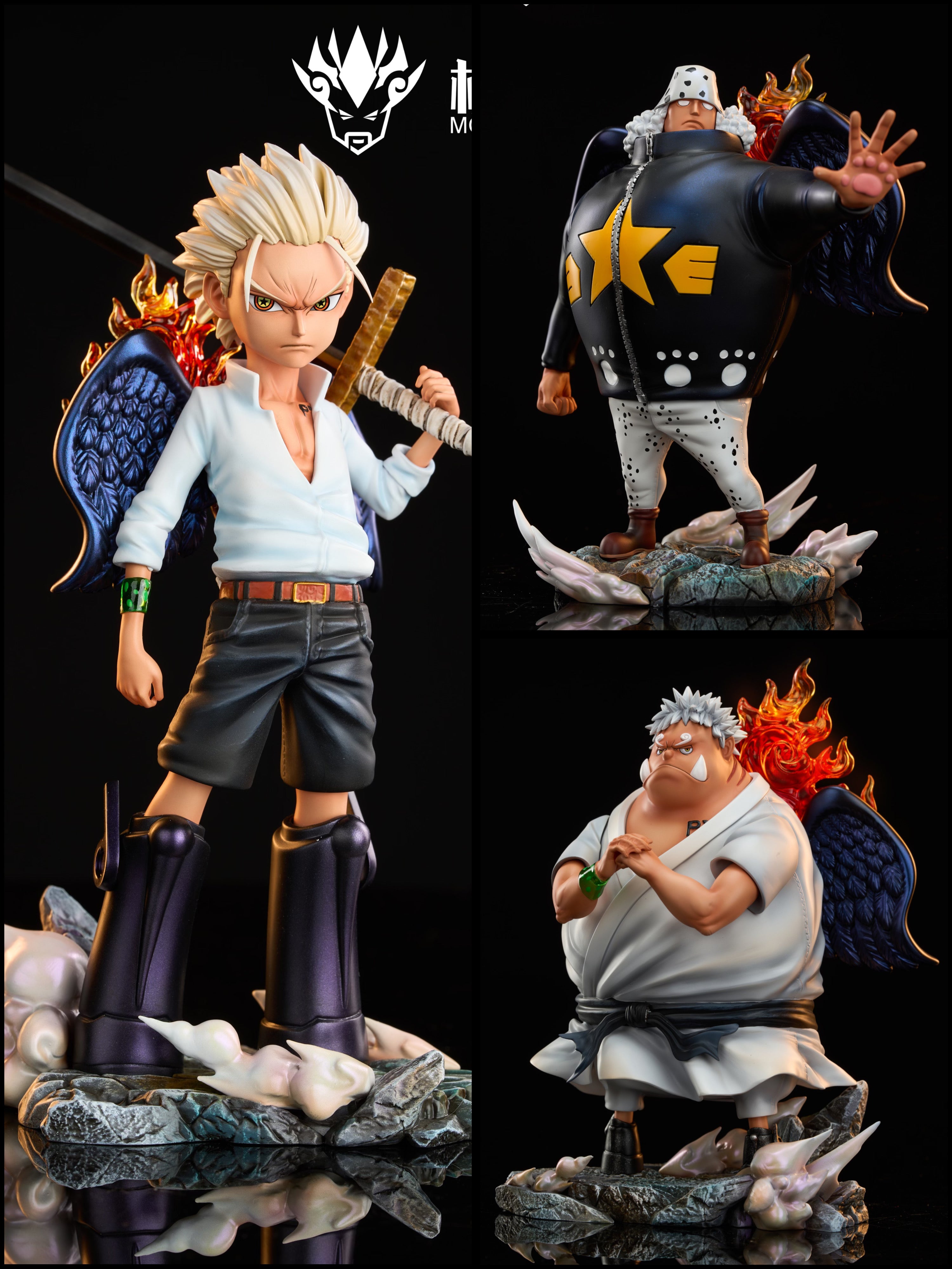 One Piece Mo Huan Yuan Studio Seraphims Mihawk x Jinbe x Kuma Resin St