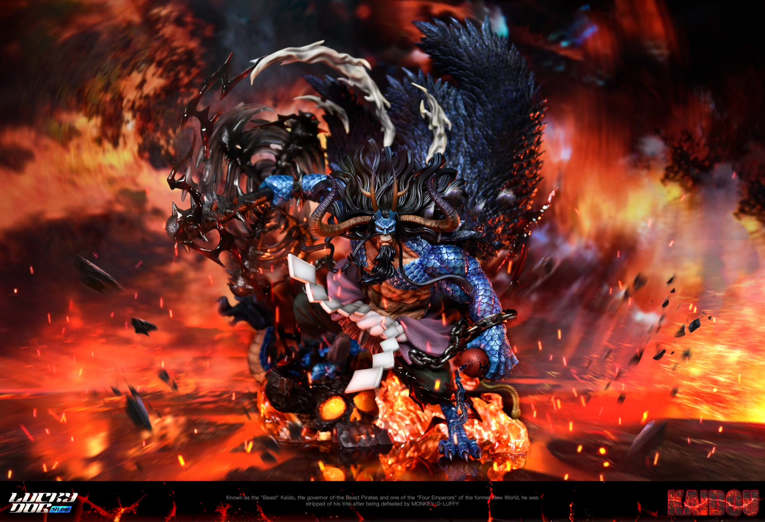 One Piece LuckyDog Studio Yonko Hundred Beasts Kaido Human Beast Form