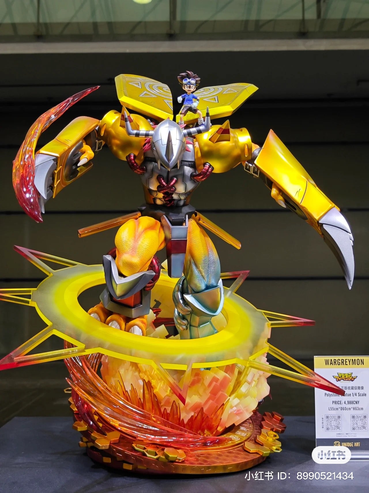 Digimon Unique Art Studio War Greymon Yagami Taichi Licensed Resin Sta