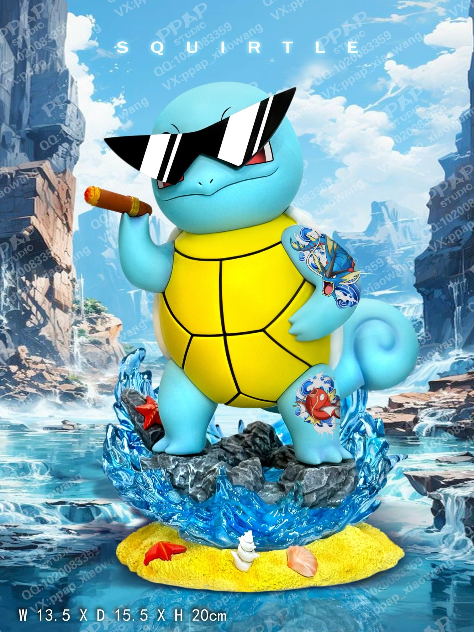 Pokemon PPAP Studio Squirtle Resin Statue – ClubHouse Statues