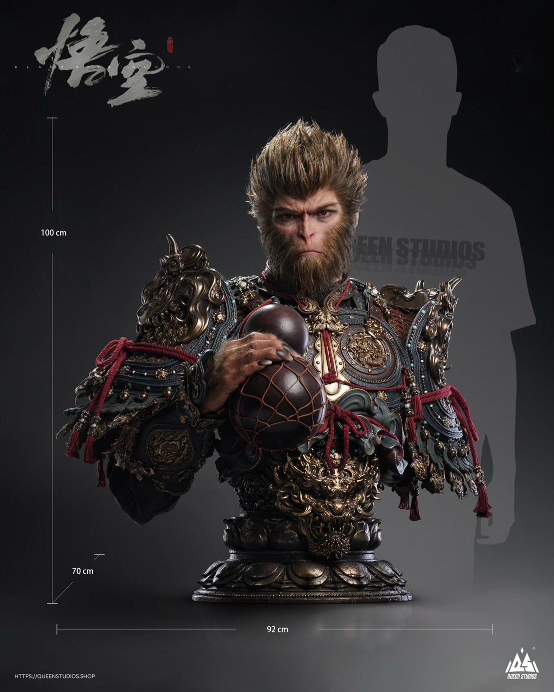 Black Myth WuKong Queen Studios Bust WuKong Licensed Resin Statue ...