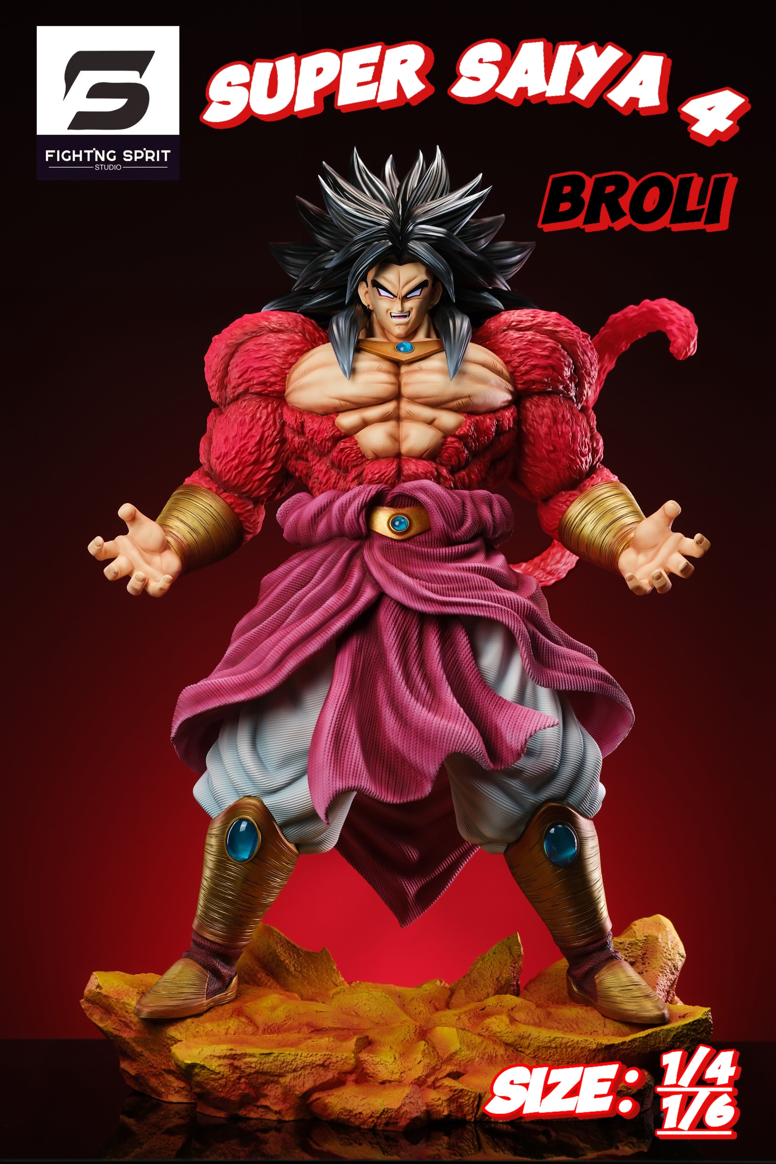 Dragon Ball Fighting Sprit Studio SSJ4 Broly Resin Statue – ClubHouse ...