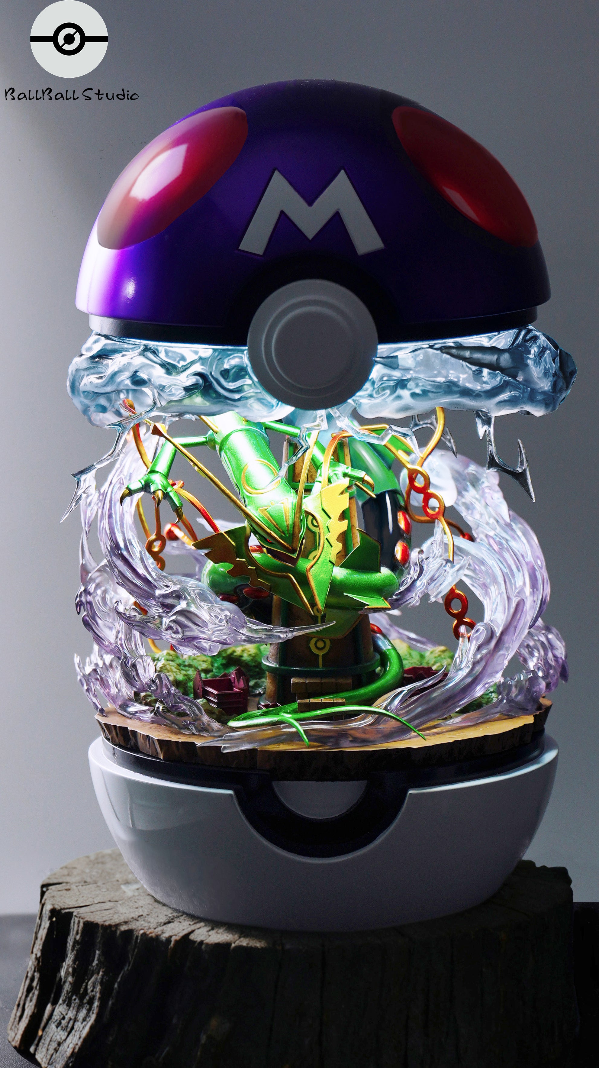 Pokemon BallBall Studio Rayquaza Resin Statue – ClubHouse Statues