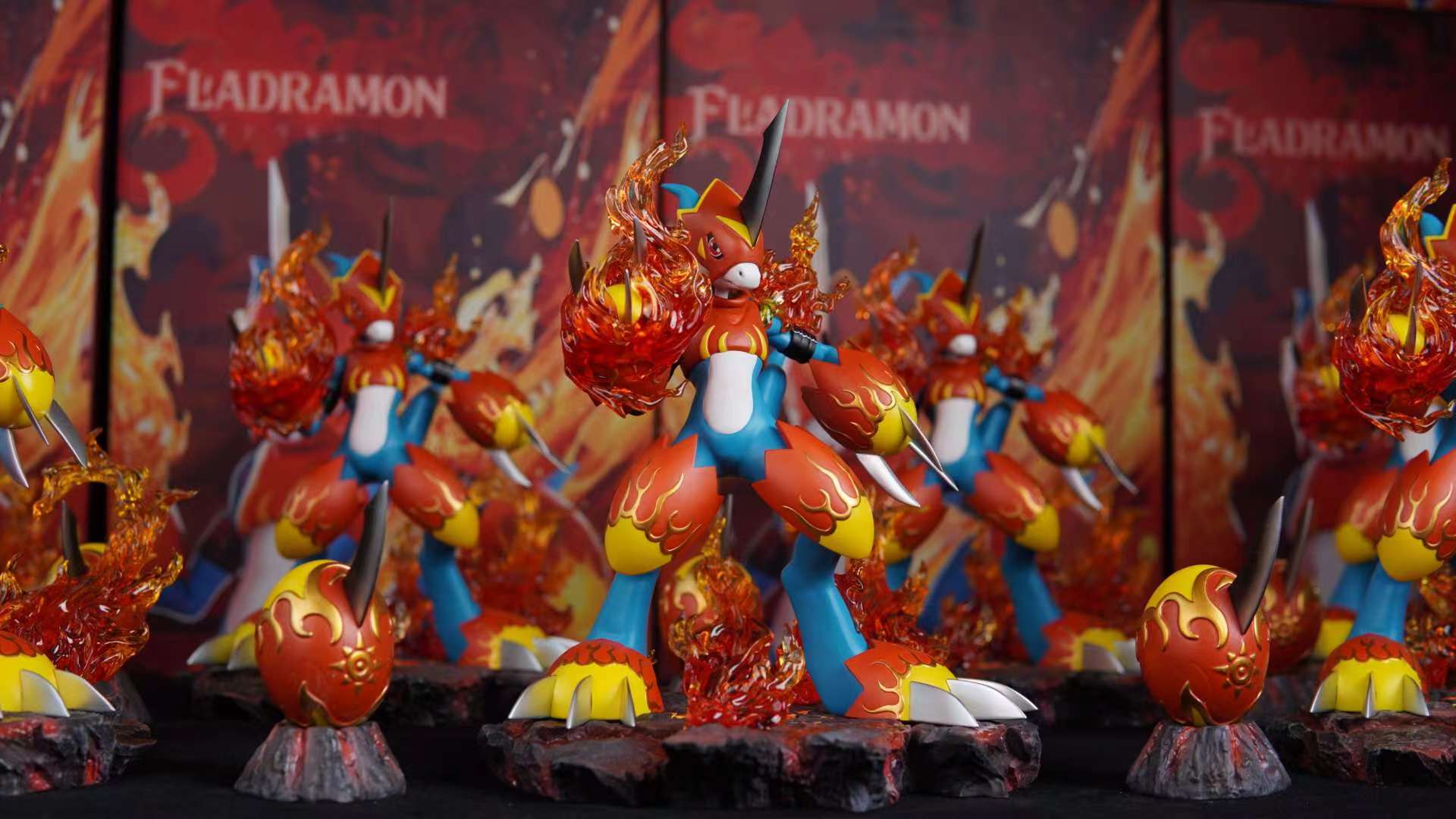Digimon Flamedramon Statue