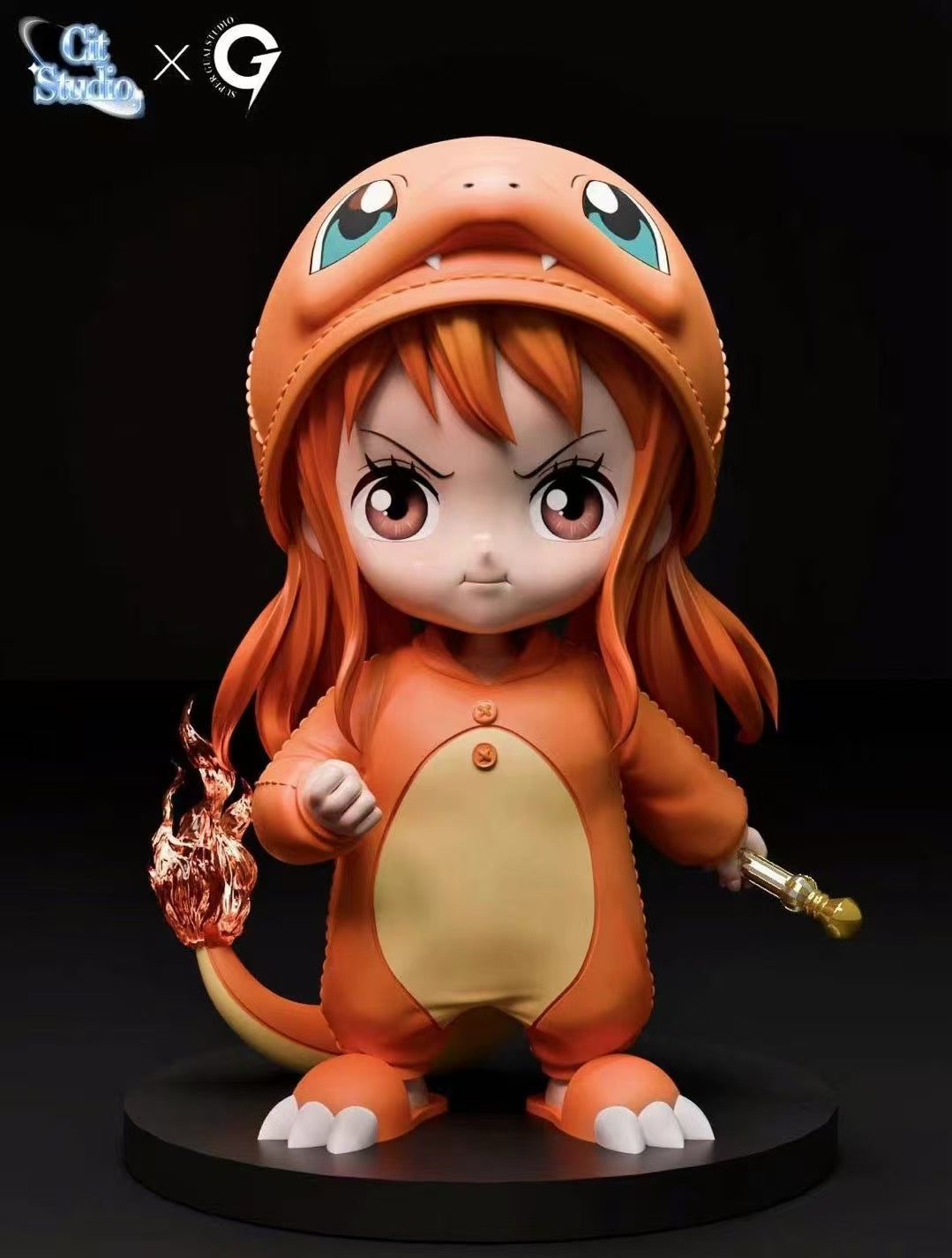 One Piece Super Guai Studio x Cit Studio Nami COS Charmander Pokemon R
