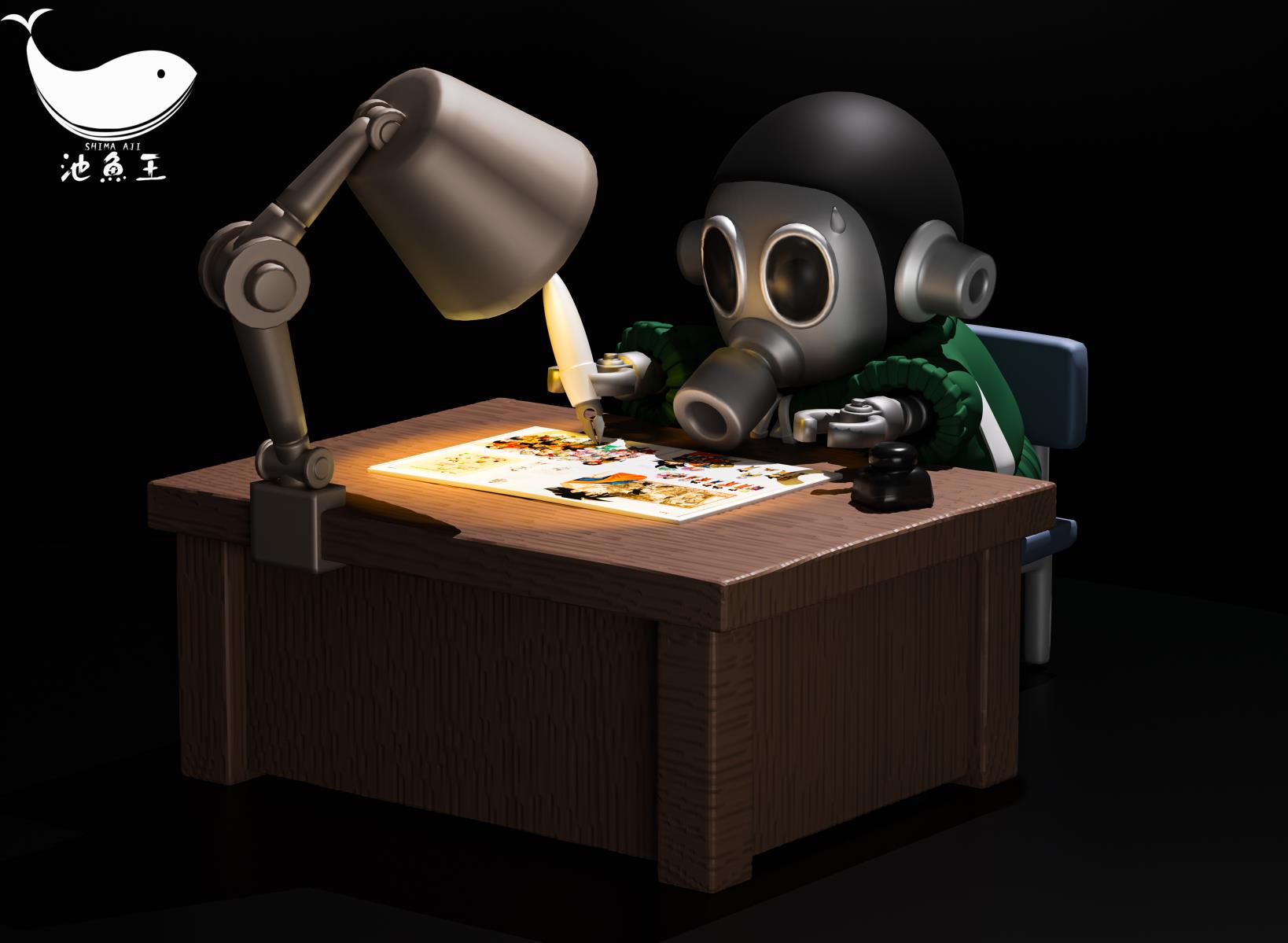 Dragon Ball Shima Aji Studio Great Cartoonist Toriyama Akira Resin Sta ...