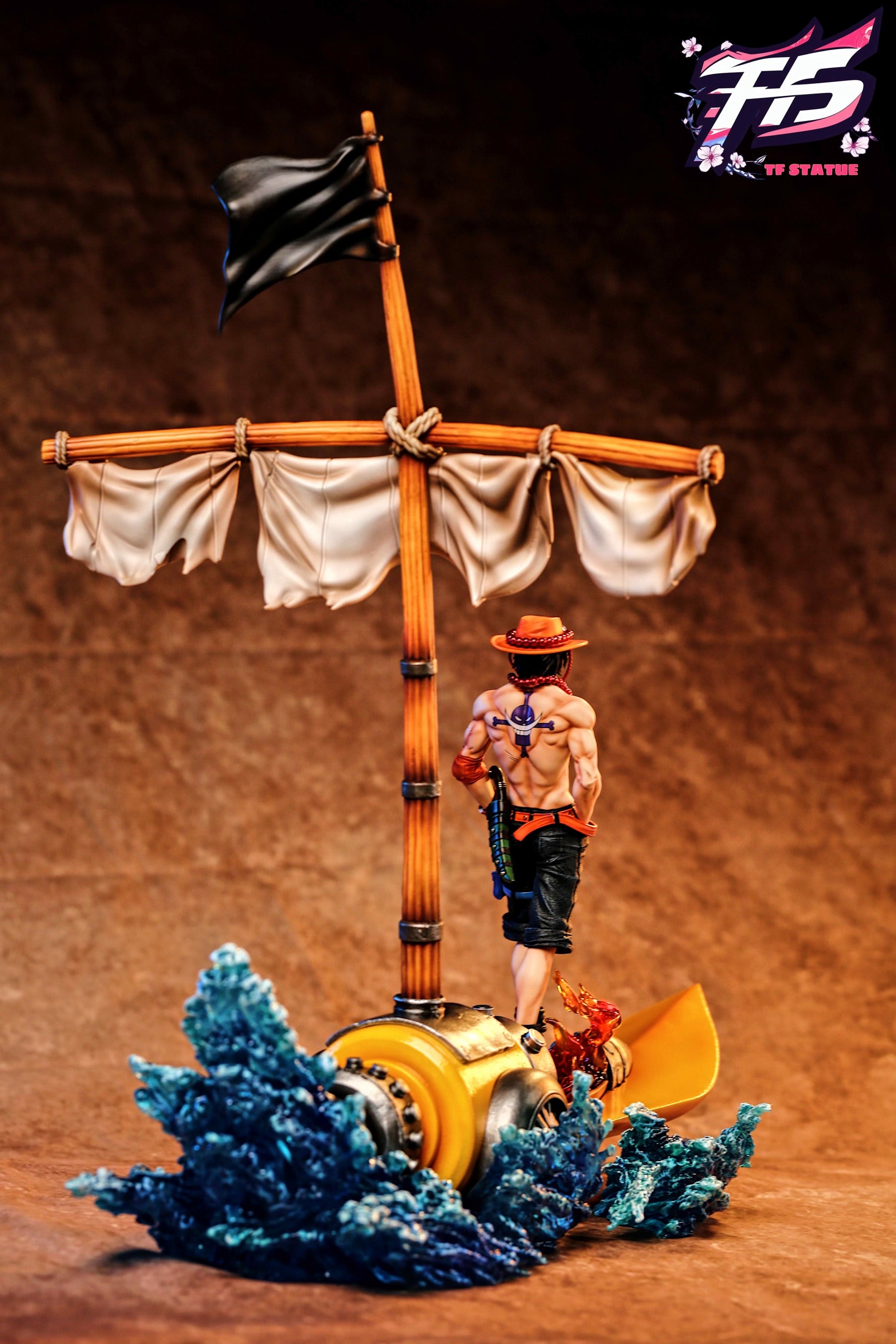 One Piece TF Statue Studio Firepower Ship Portgas D Ace Resin Statue ...