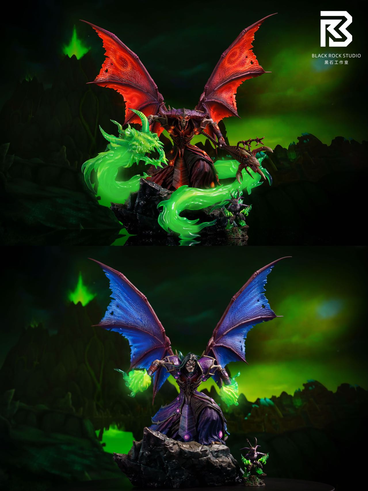 World of Warcraft BR Studio T6 Warloc x Fel Lord Zakuun Resin Statue ...