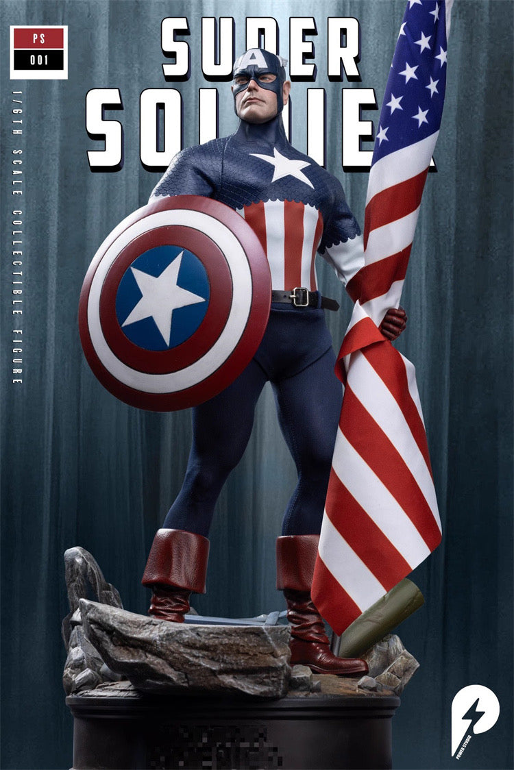 Marvel Power Studio Super Soldier Captain America – ClubHouse Statues