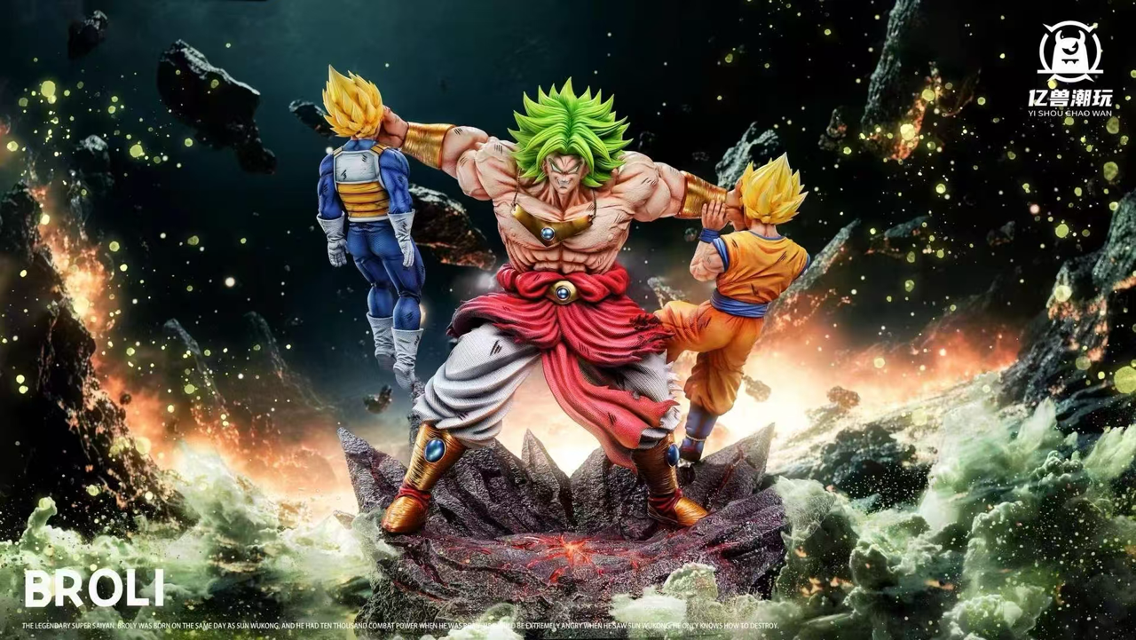 Dragon Ball Yi Shou Studio Broly VS Goku & Vegeta Resin Statue ...