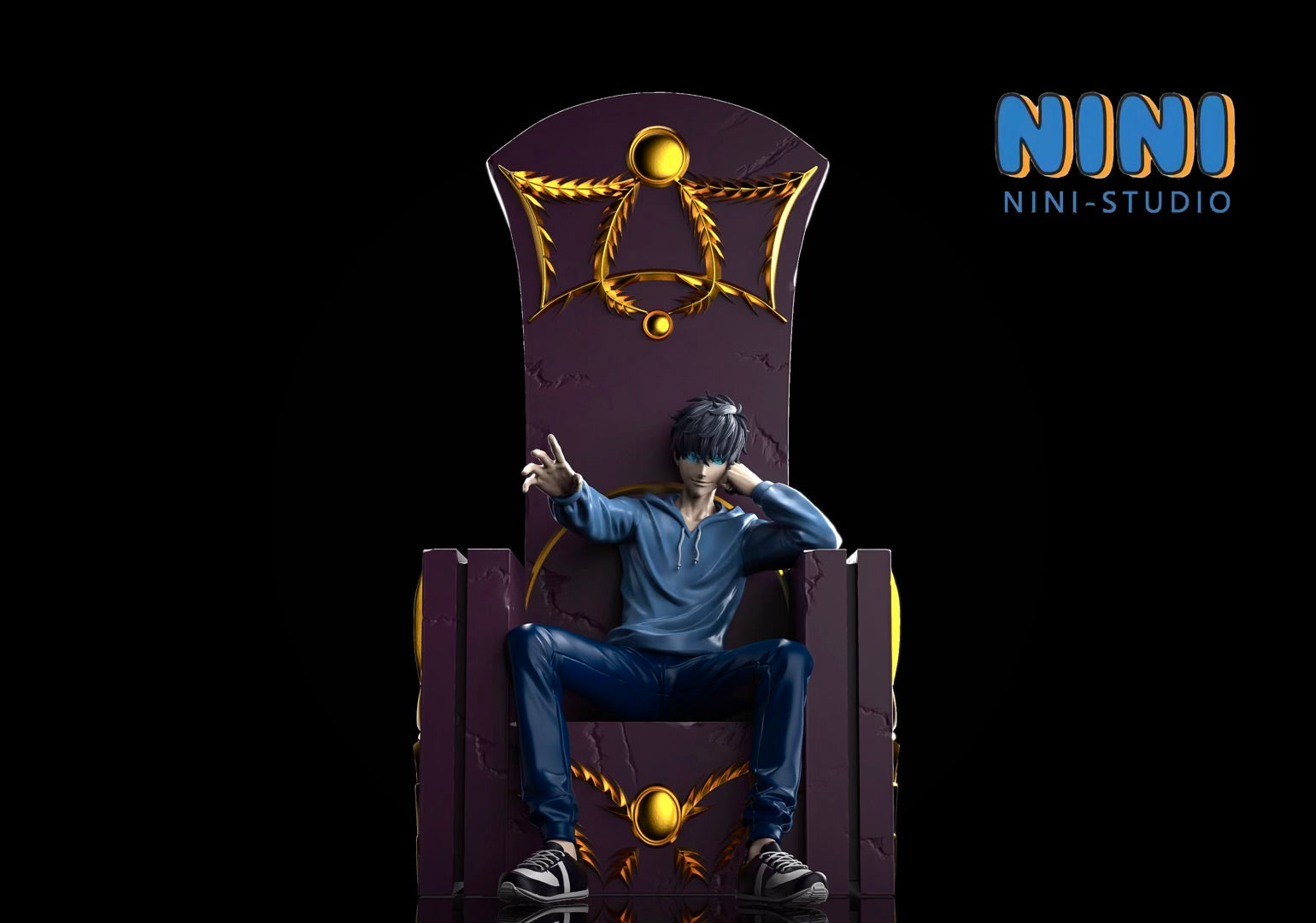 Solo Leveling Nini Studio Throne Sung Jin Woo Resin Statue [PRE-ORDER]
