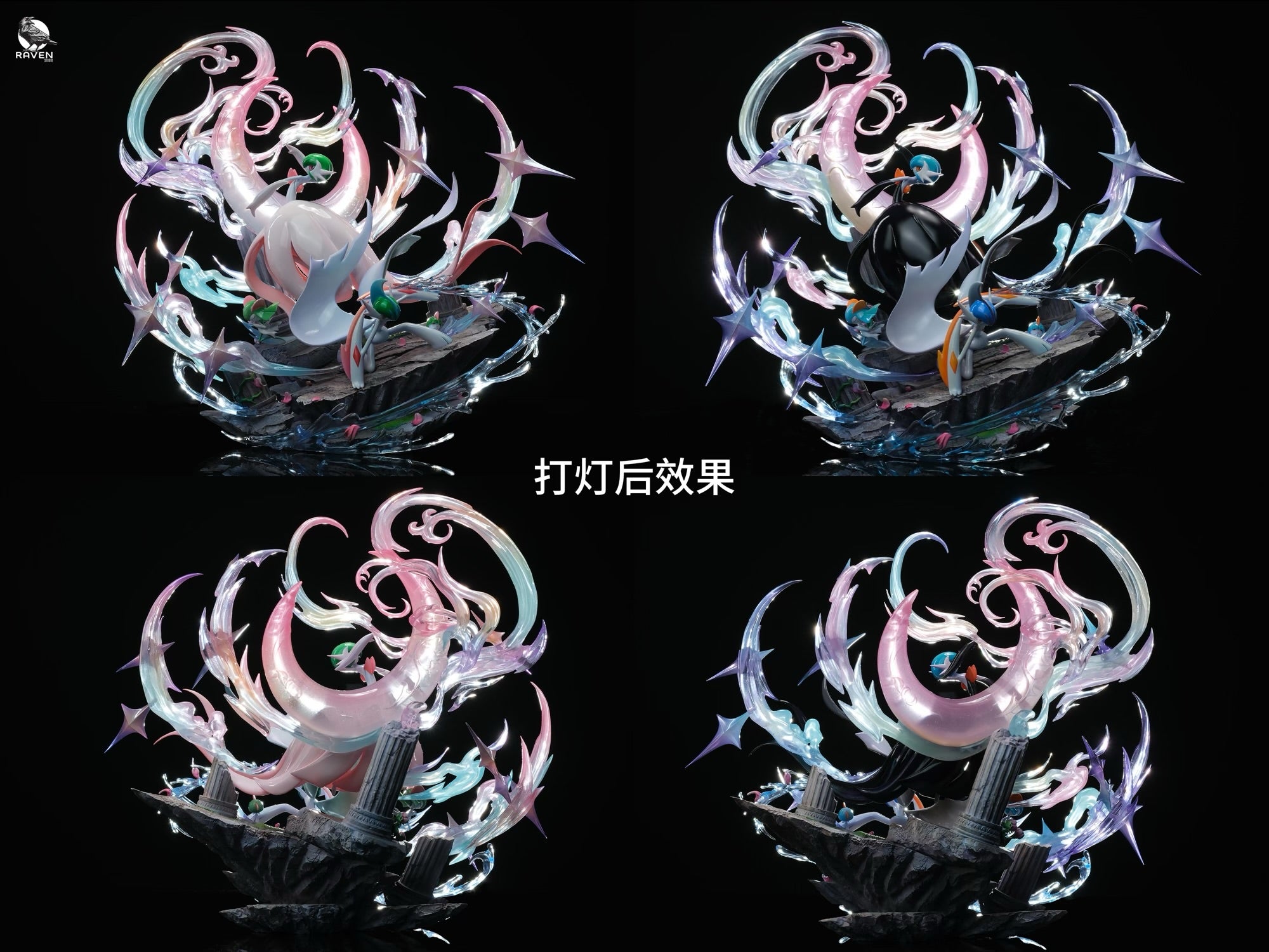 Pokemon Raven Studio Gallade x Gardevoir Resin Statue – ClubHouse Statues
