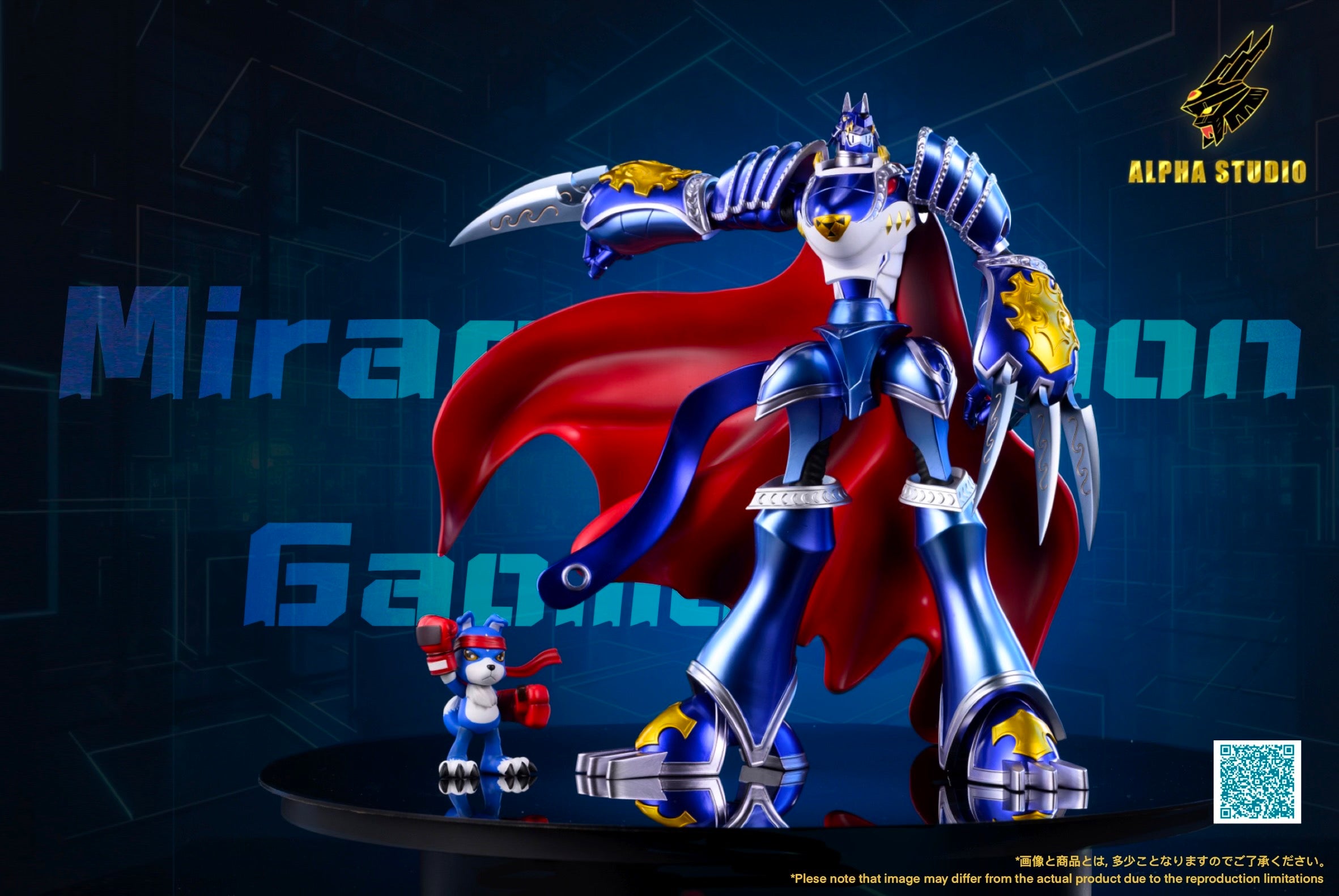 Digimon Alpha Studio Savior Mirage Gaogamon x Gaomon Resin Statue ...