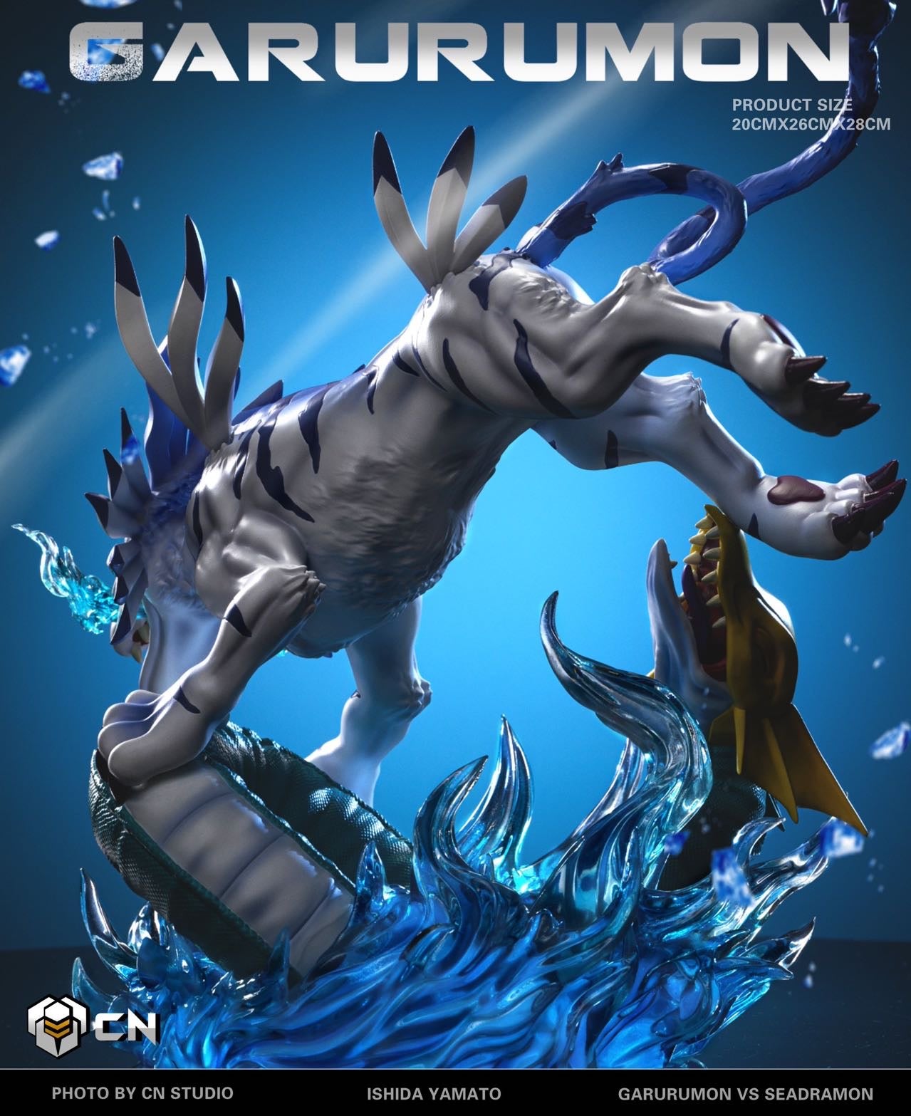 Digimon Crazy Nest Studio Garurumon Resin Statue – ClubHouse Statues