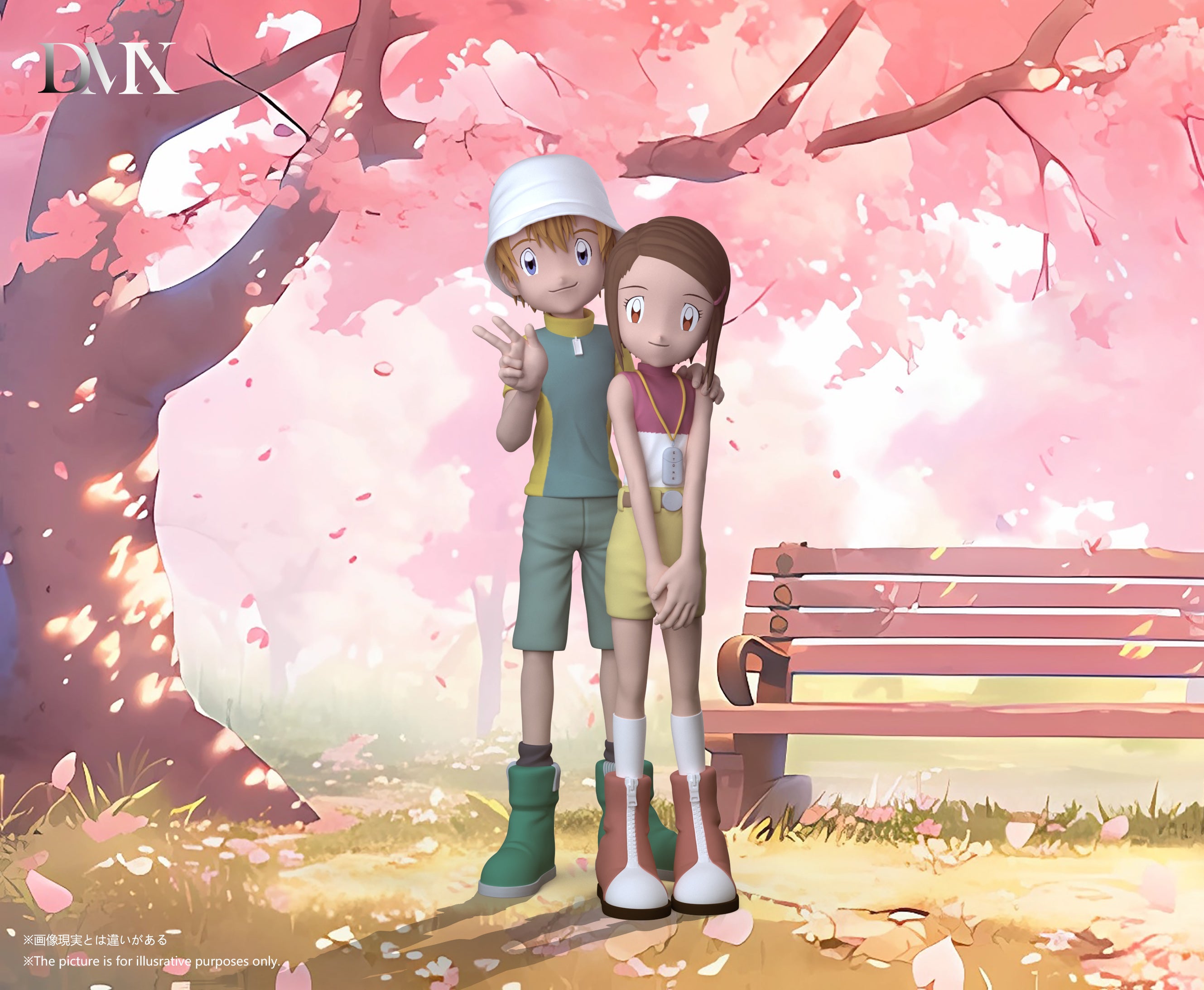 Digimon DMX Studio Takeru Takaishi x Yagami Hikari Couple Resin Statue ...