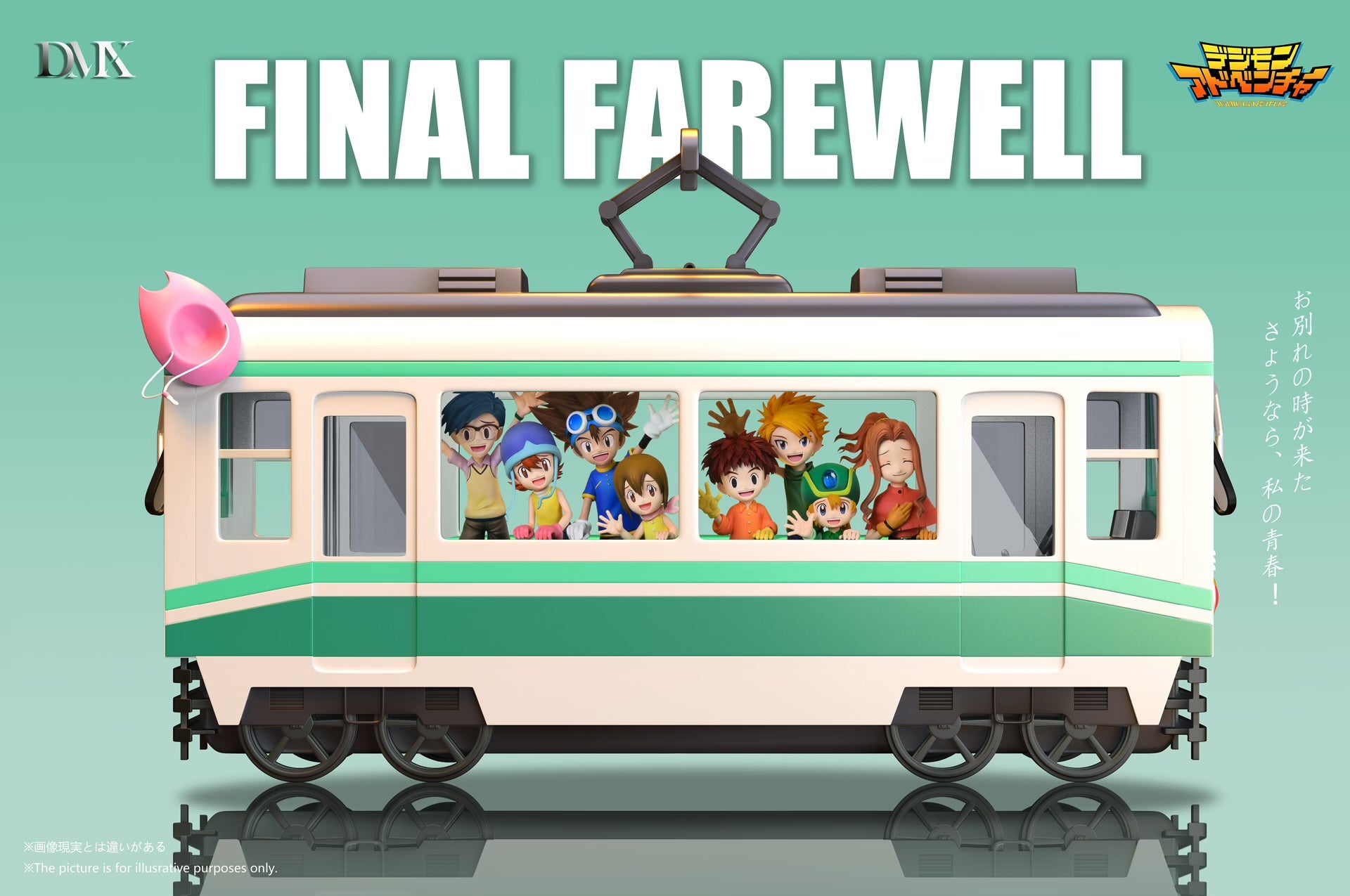 Digimon DMX Studio First Generation Train Final Farewell Resin Statue ...