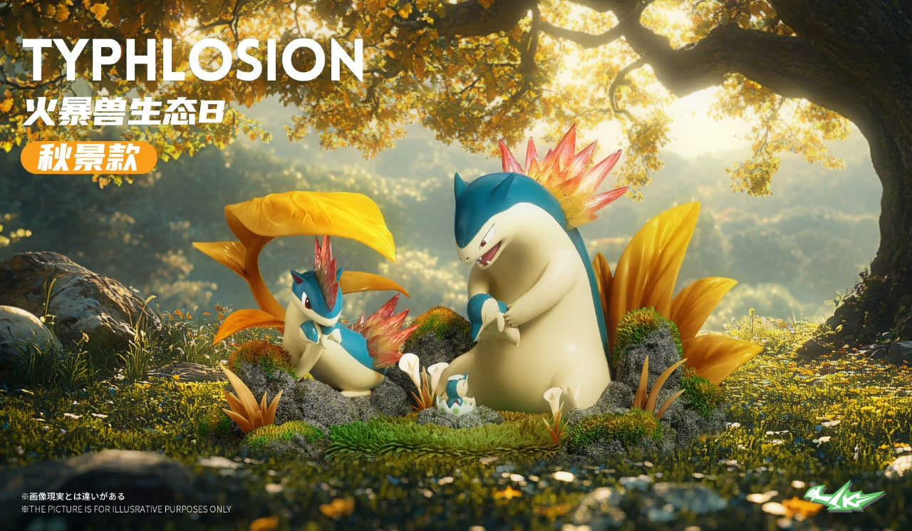 Pokemon SK Studio Typhlosion Evolution Set Resin Statue – ClubHouse Statues