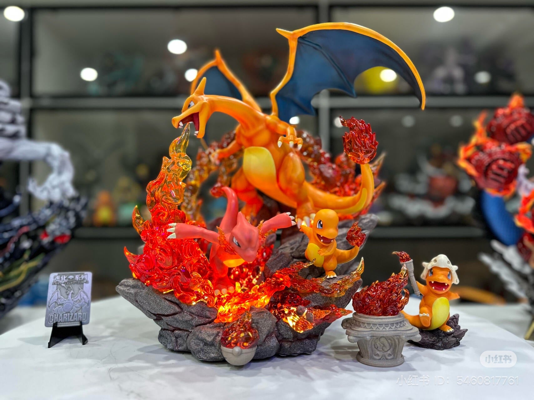 Pokemon Monster Studio Charizard Evolution Family Resin Statue ...