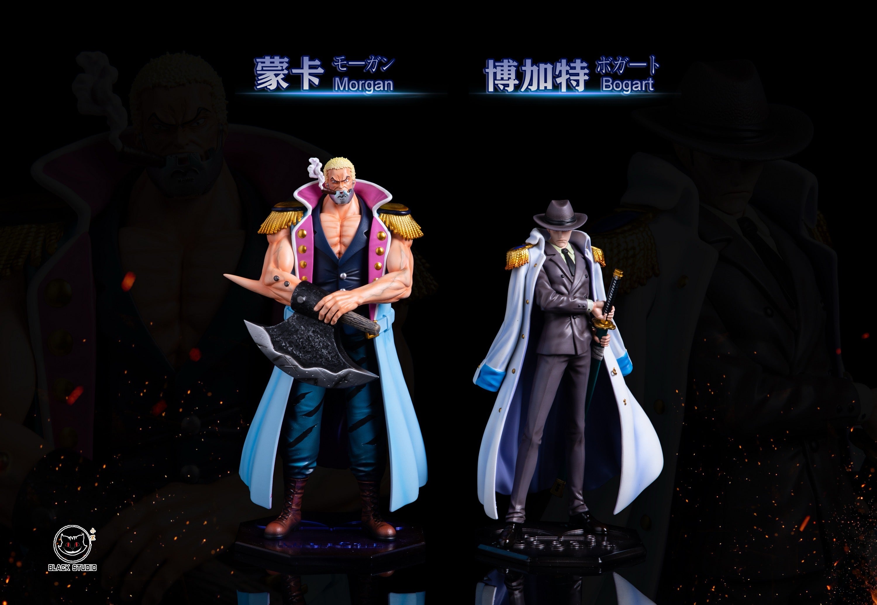 One Piece Black Studio Morgan & Bogard Resin Statue - Preorder
