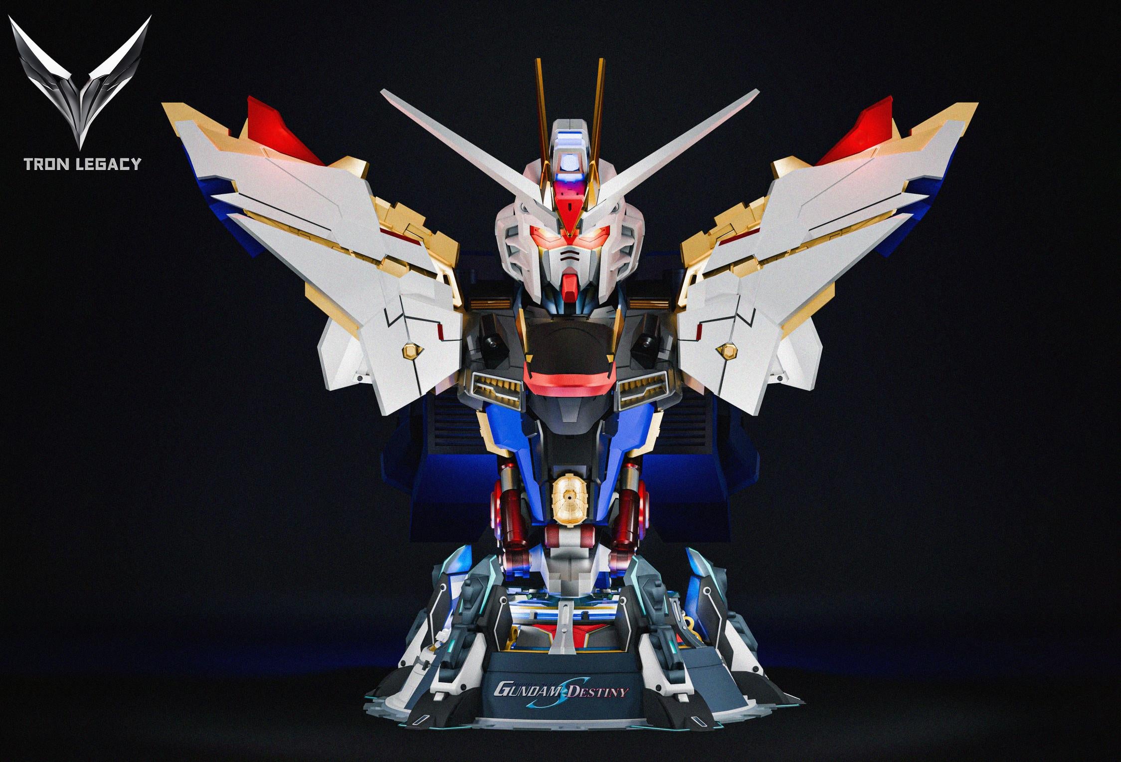 Gundam SEED Destiny Tron Legacy Studio Mighty Warrior Resin Statue ...
